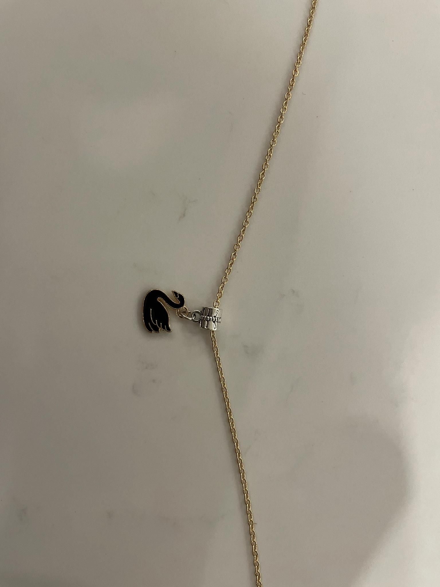 Layered Beaded and Chain With Swan Necklace Tutorial : 9 Steps ...