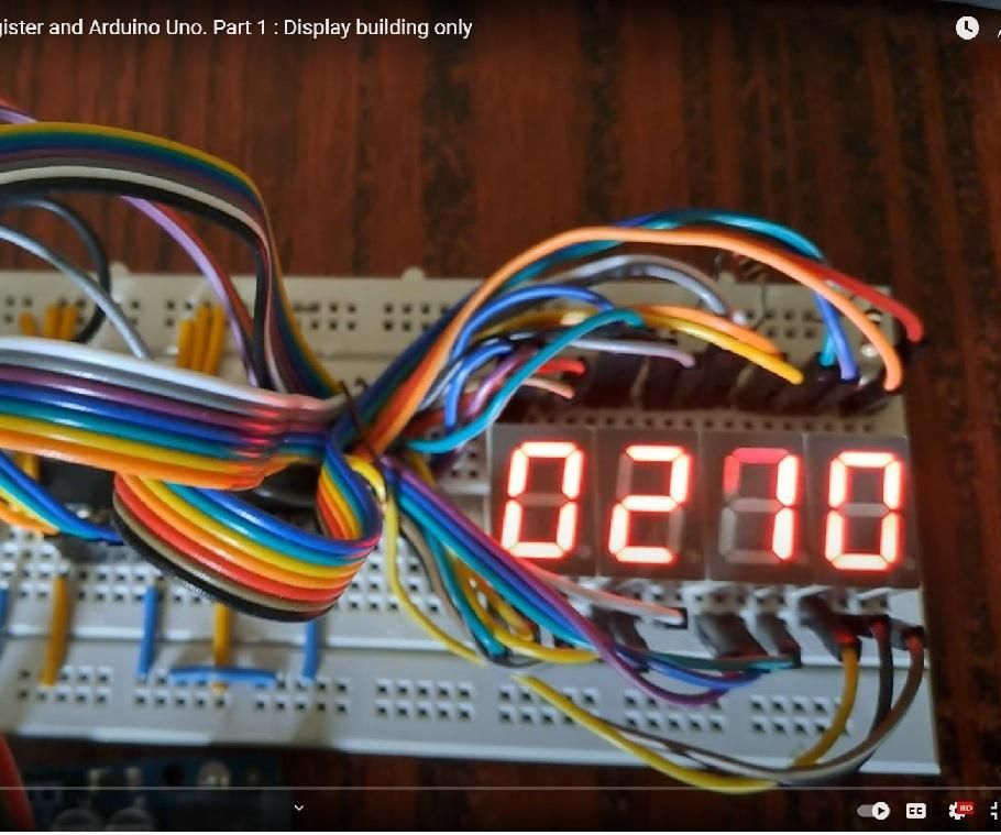 7 Segment Display Driver With CD4094 Shift Register and Arduino Uno ...