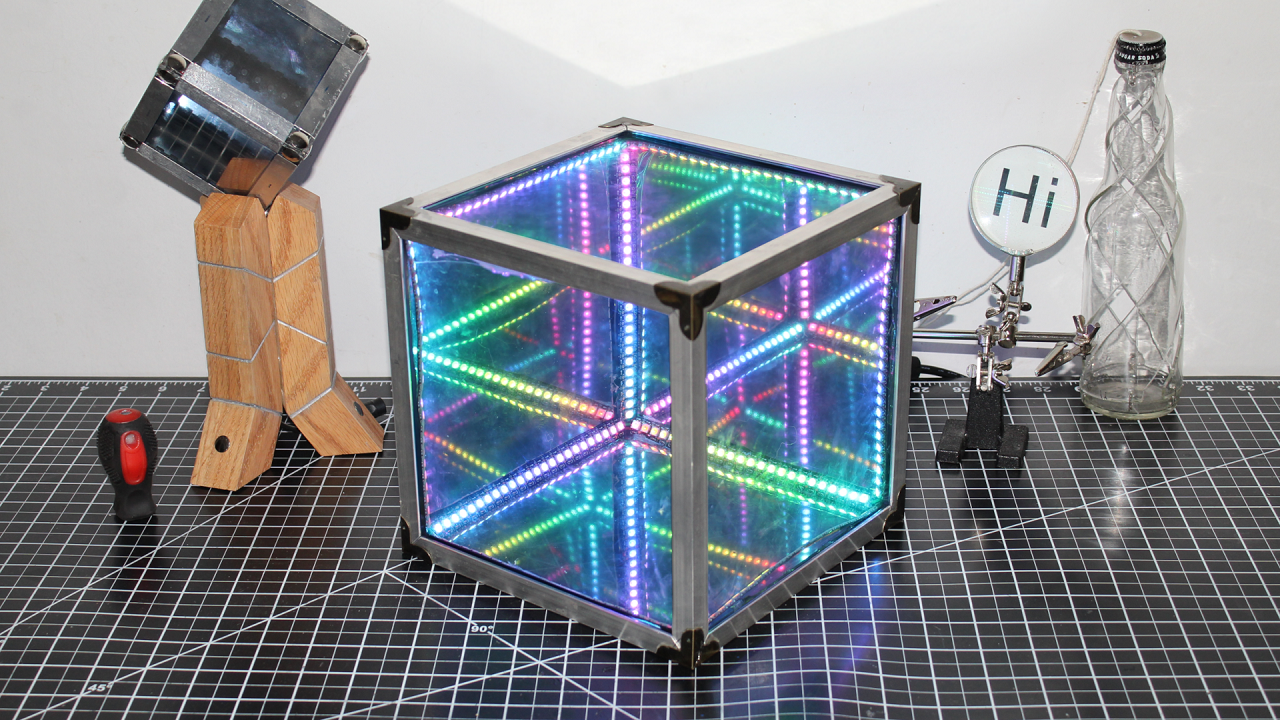 Make an EASY Infinity Mirror Cube | NO 3D Printing and NO Programming ...
