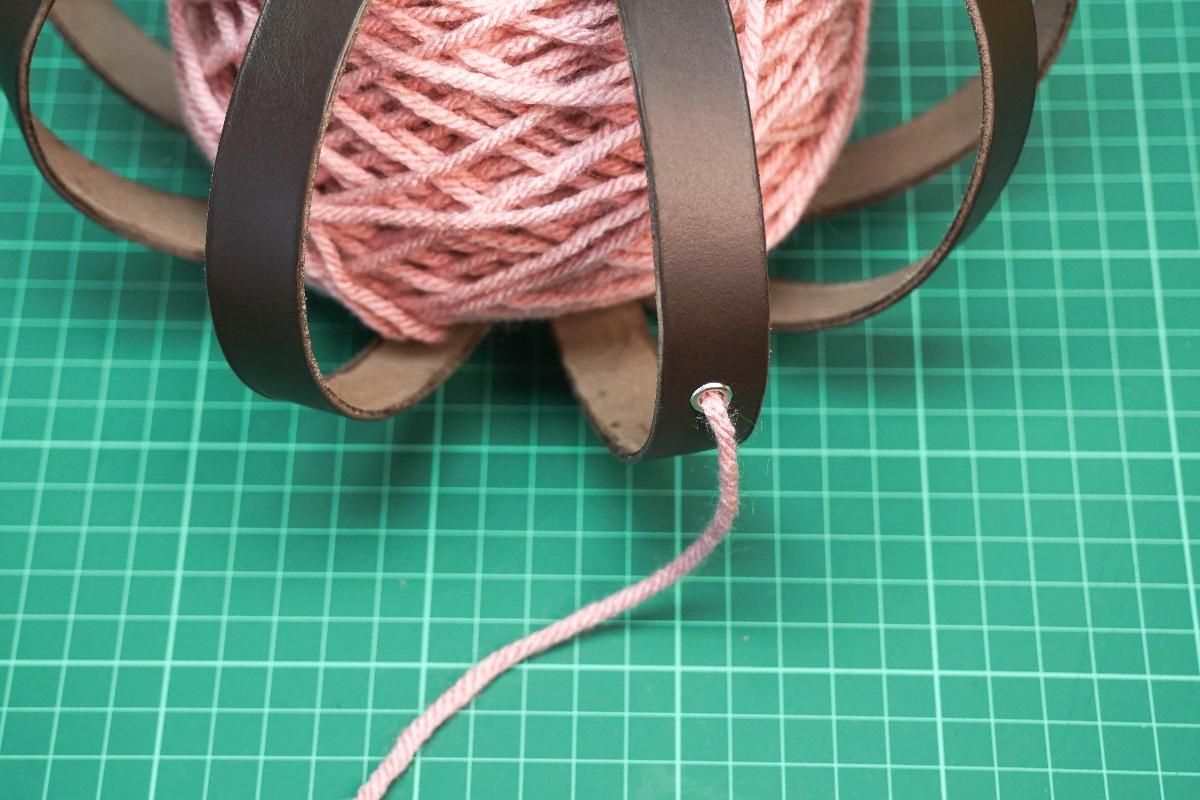 DIY Leather Yarn Holder | Portable Knitting Helper : 8 Steps (with ...
