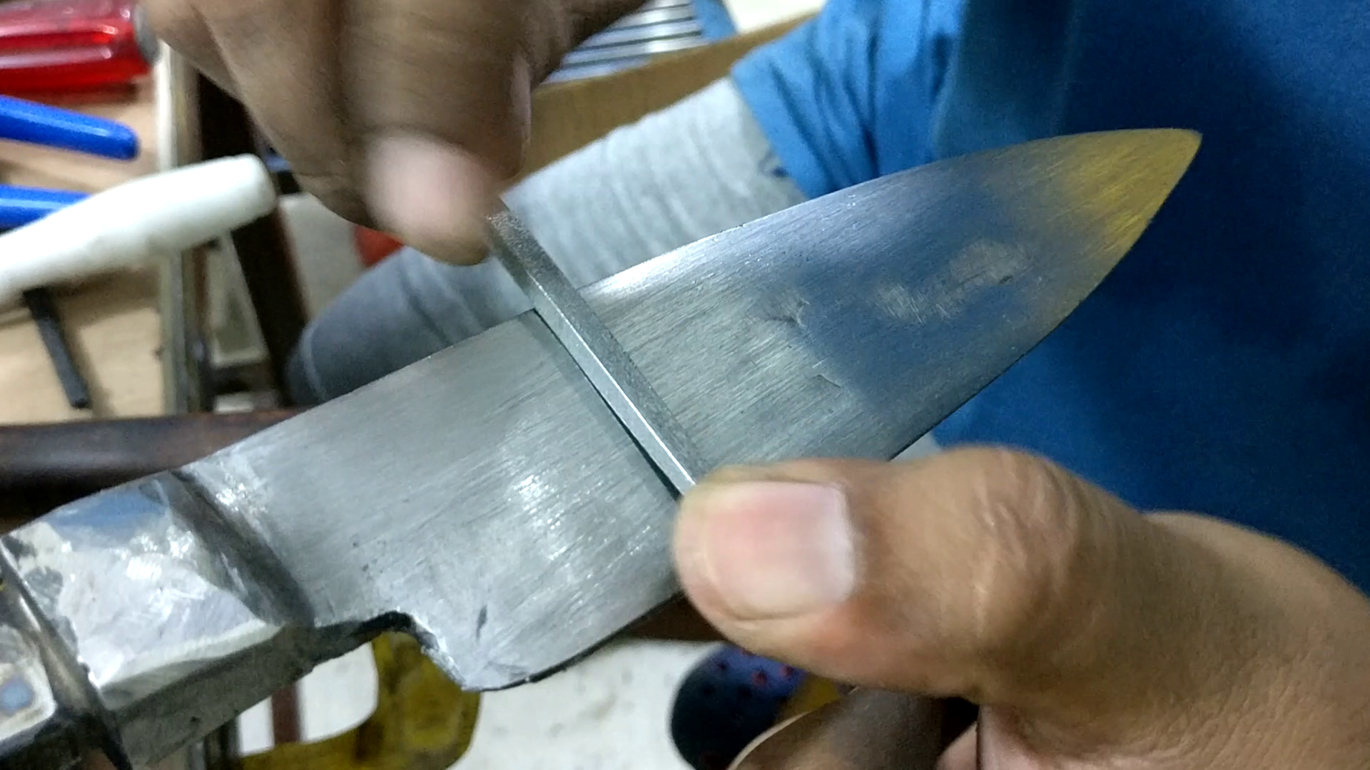 Chefs Knife From Welding Electrodes : 12 Steps (with Pictures ...