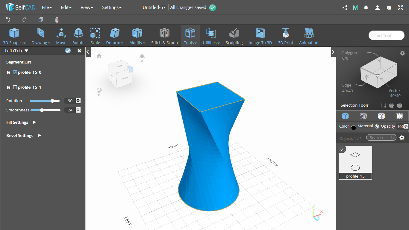 Working With Profiles | SelfCAD : 28 Steps - Instructables