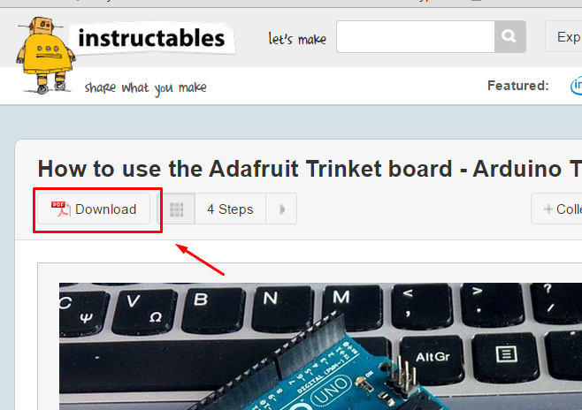 How To Use The Adafruit Trinket Board Arduino Tutorial 4 Steps Instructables