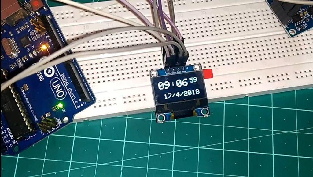 Arduino Based Clock Using Ds1307 Real Time Clock Rtc Module And 096 6785