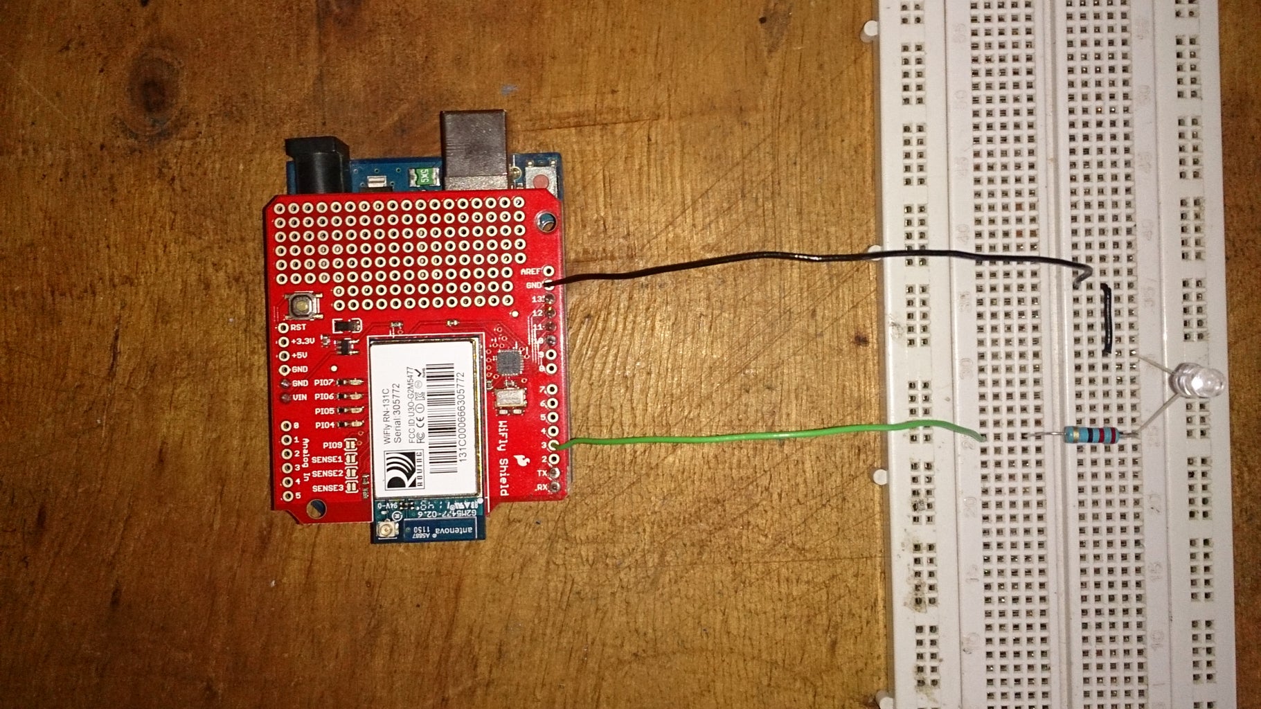 Controlling An Led With Arduino And Wifly Shield 6 Steps Instructables