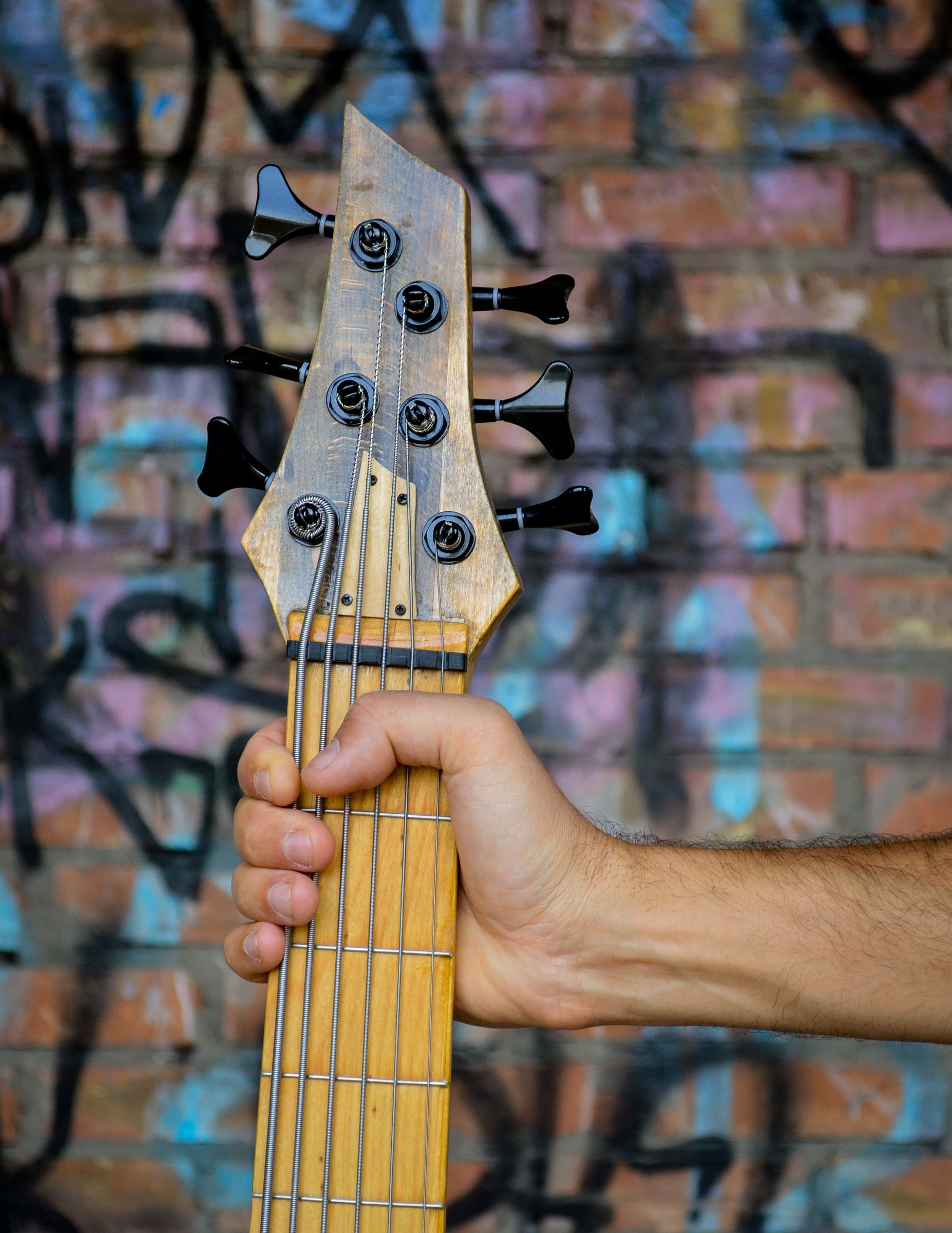 6 String Bass Guitar Made With Wood From Recycling Been : 10 Steps ...