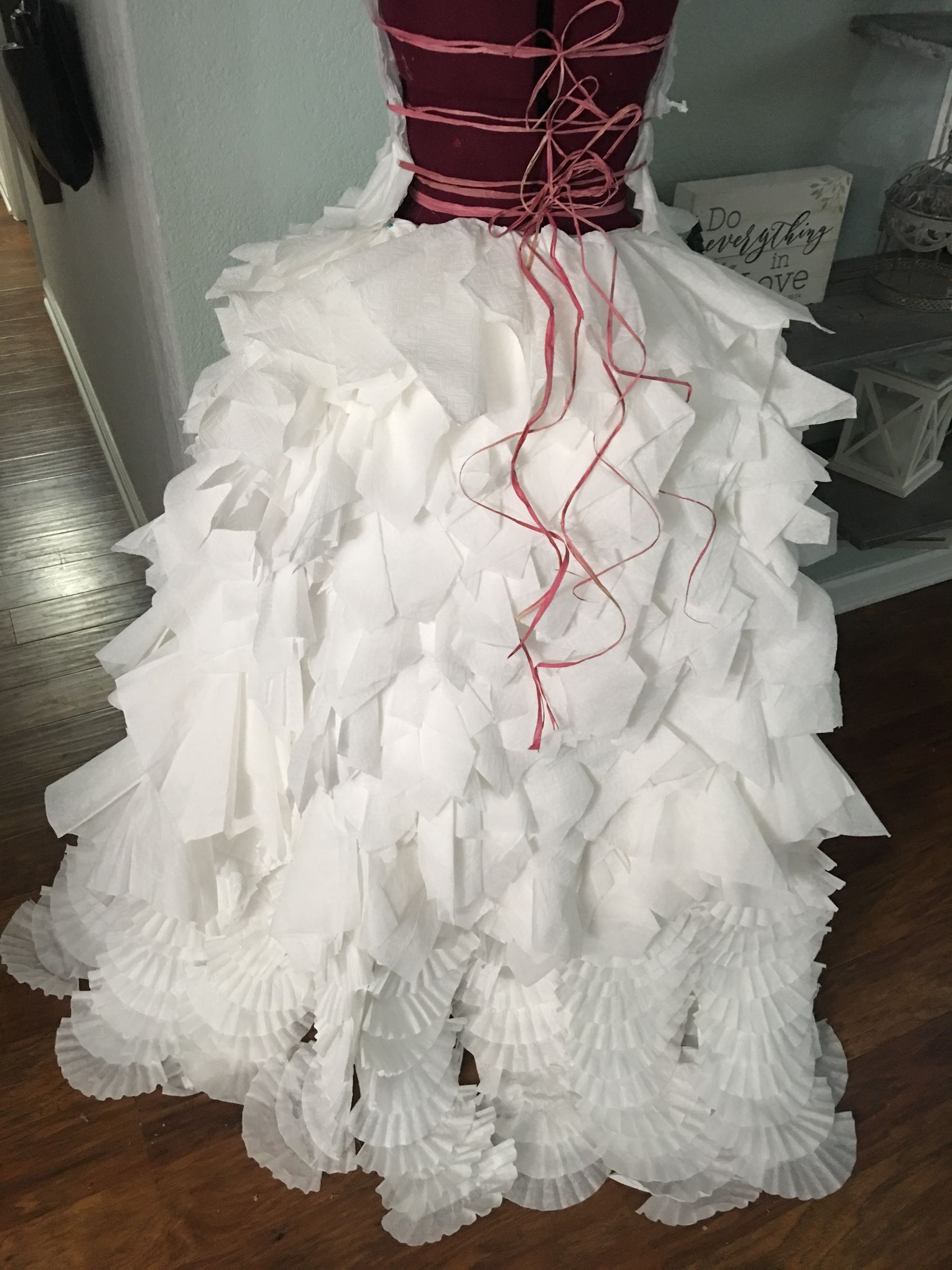 Winter Wonderland Tiered Paper Gown Dress : 21 Steps (with Pictures ...