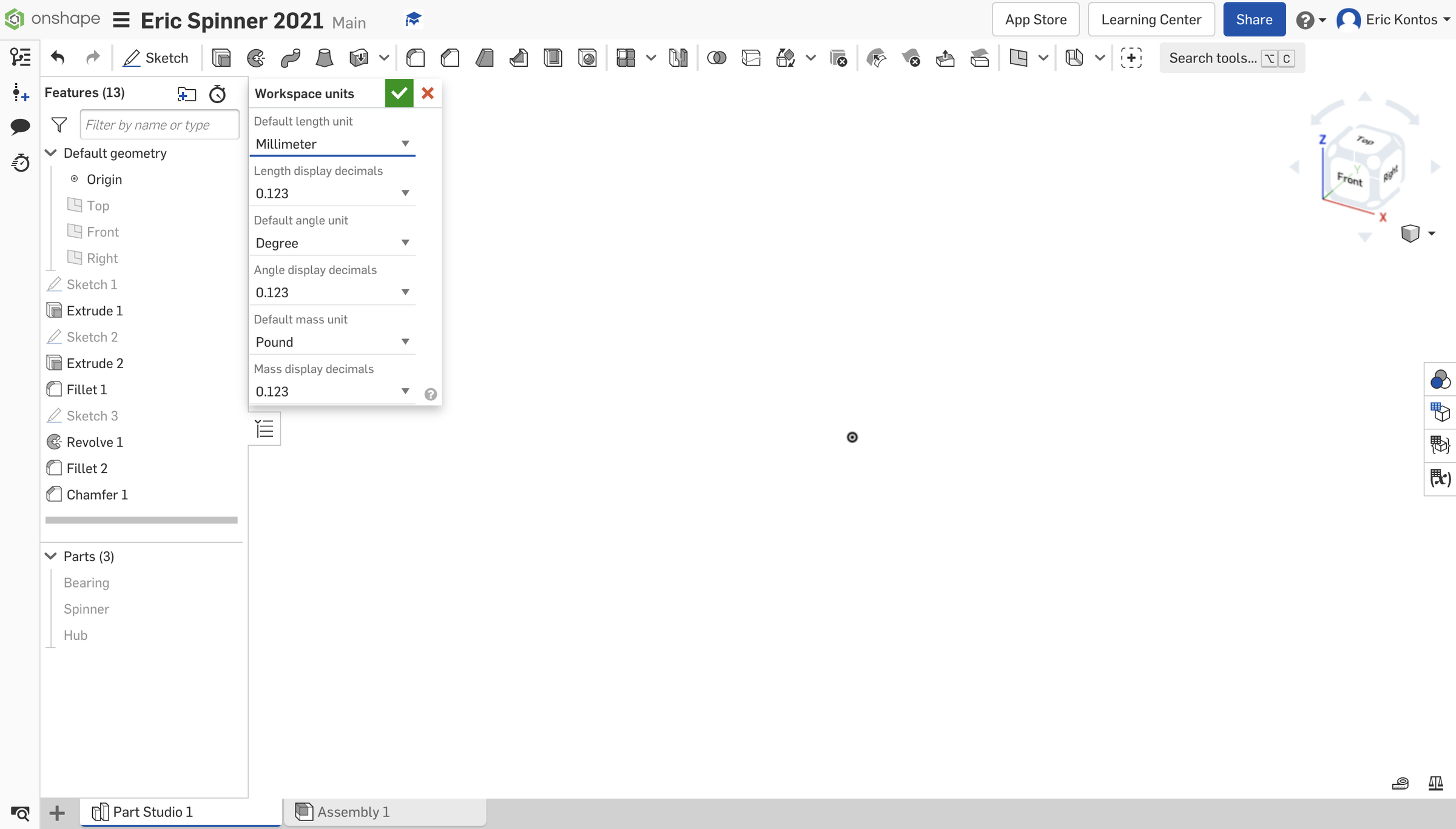 Fidget Spinner in Cad ONSHAPE : 14 Steps (with Pictures) - Instructables