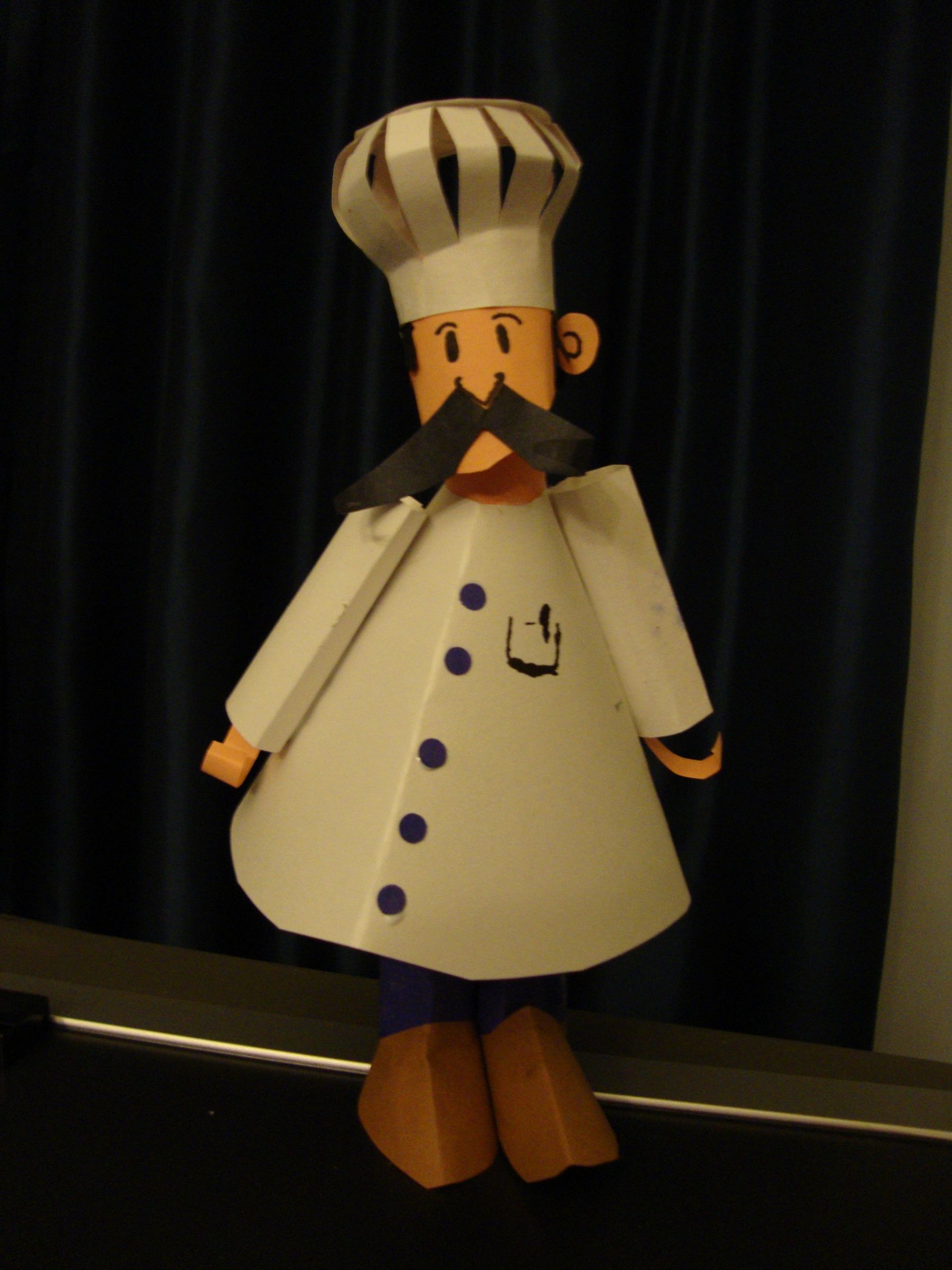 The Muffin Man or Chef Paper Craft (EASY) : 8 Steps (with Pictures ...