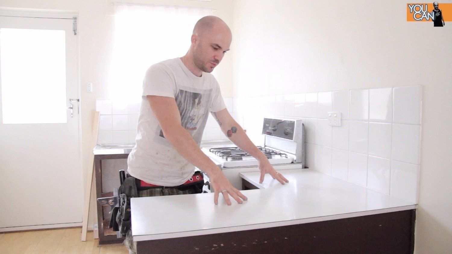 How to Install a Kitchen Countertop (Without Removing the Old One) : 5 ...