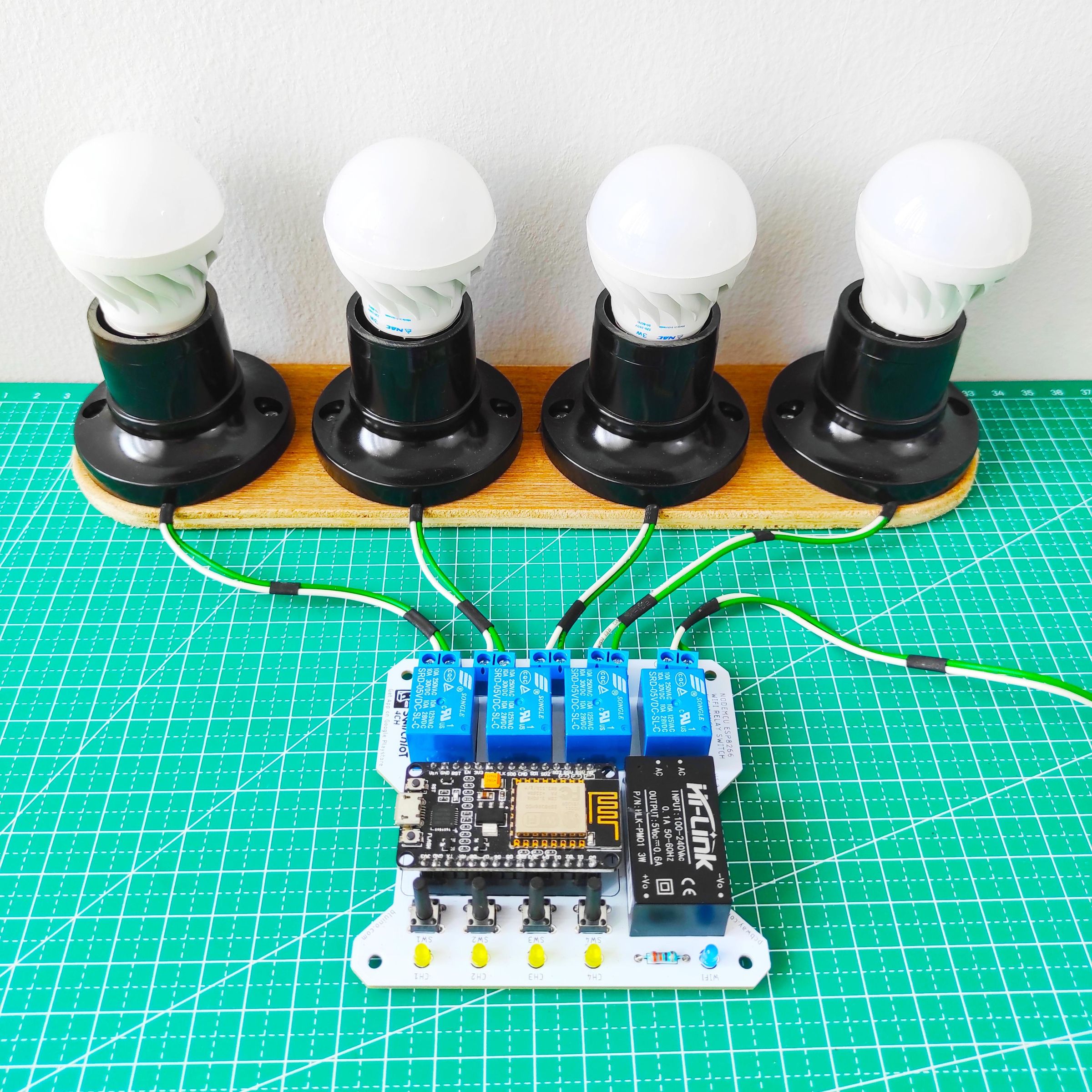 SwitchIoT 4CH - Online 4 Channel Relays Wifi Switch NodeMCU ESP8266 ...