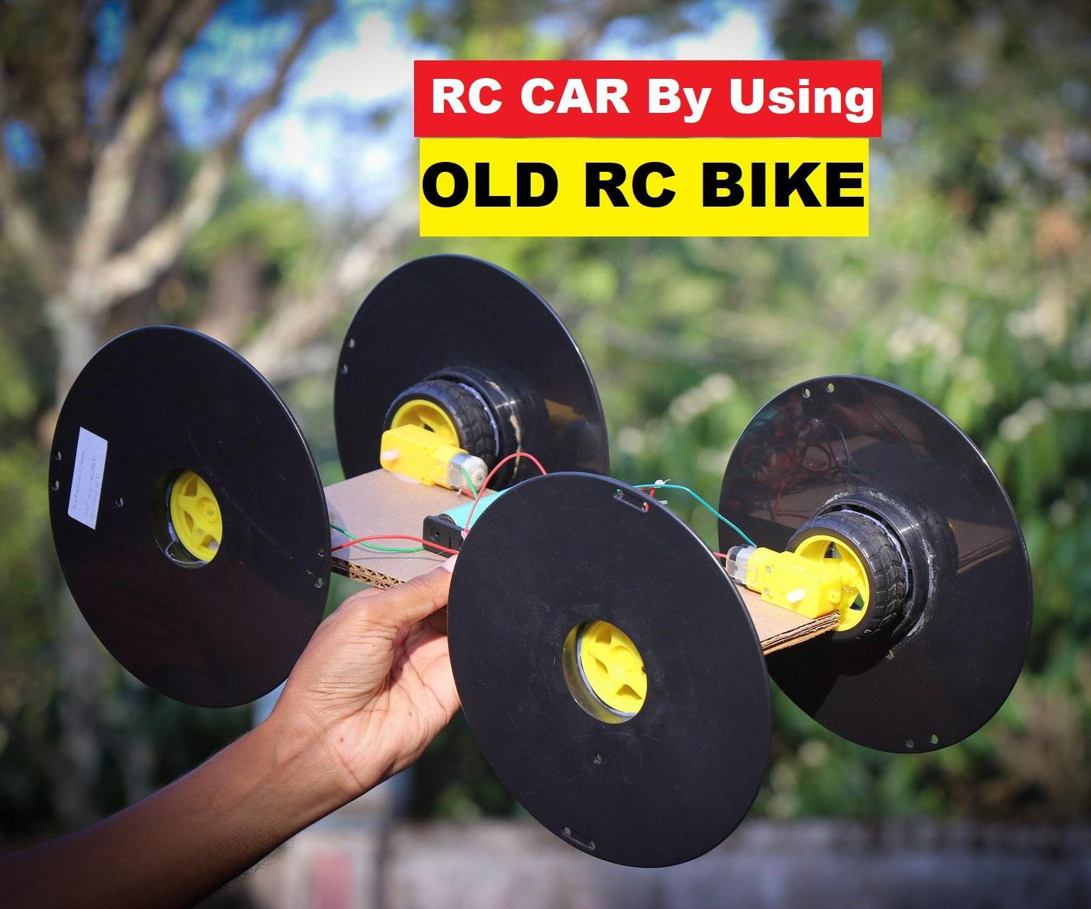 How to Make RC Car at Home With Old RC Bike Parts and an Empty Filament Spool : 7 Steps ...