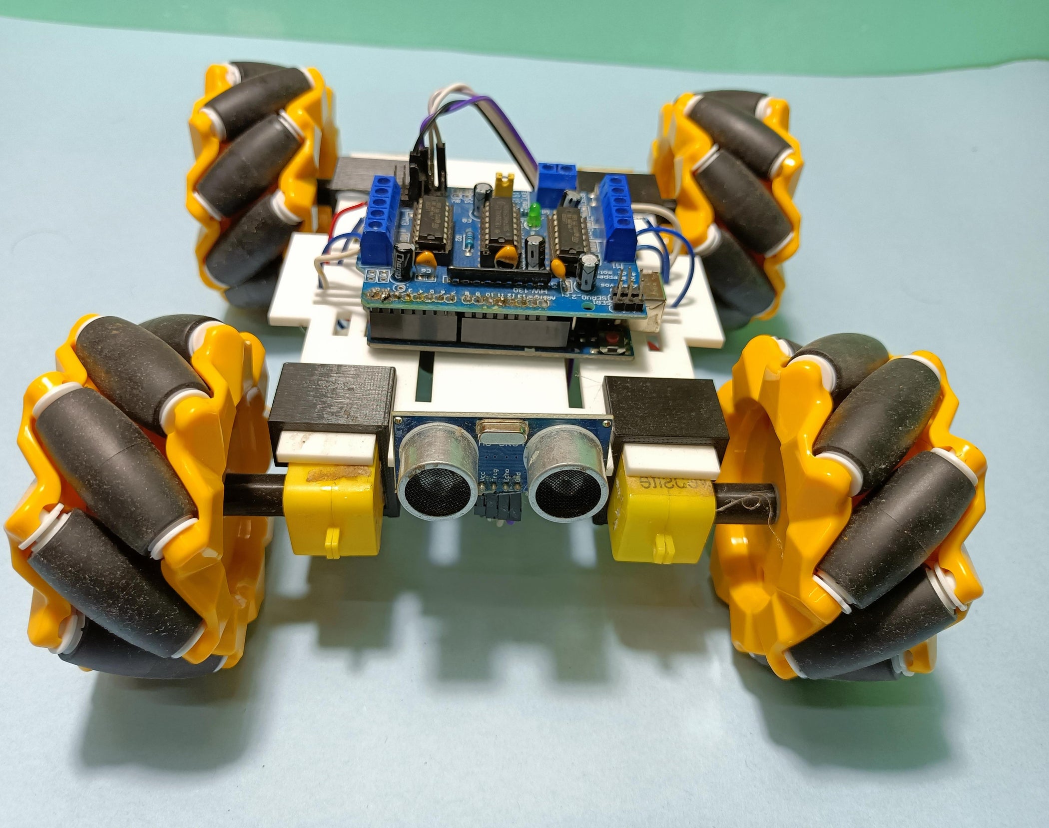 How To Make An Arduino Obstacle Avoiding Car With Mecanum Wheel 4 Steps Instructables