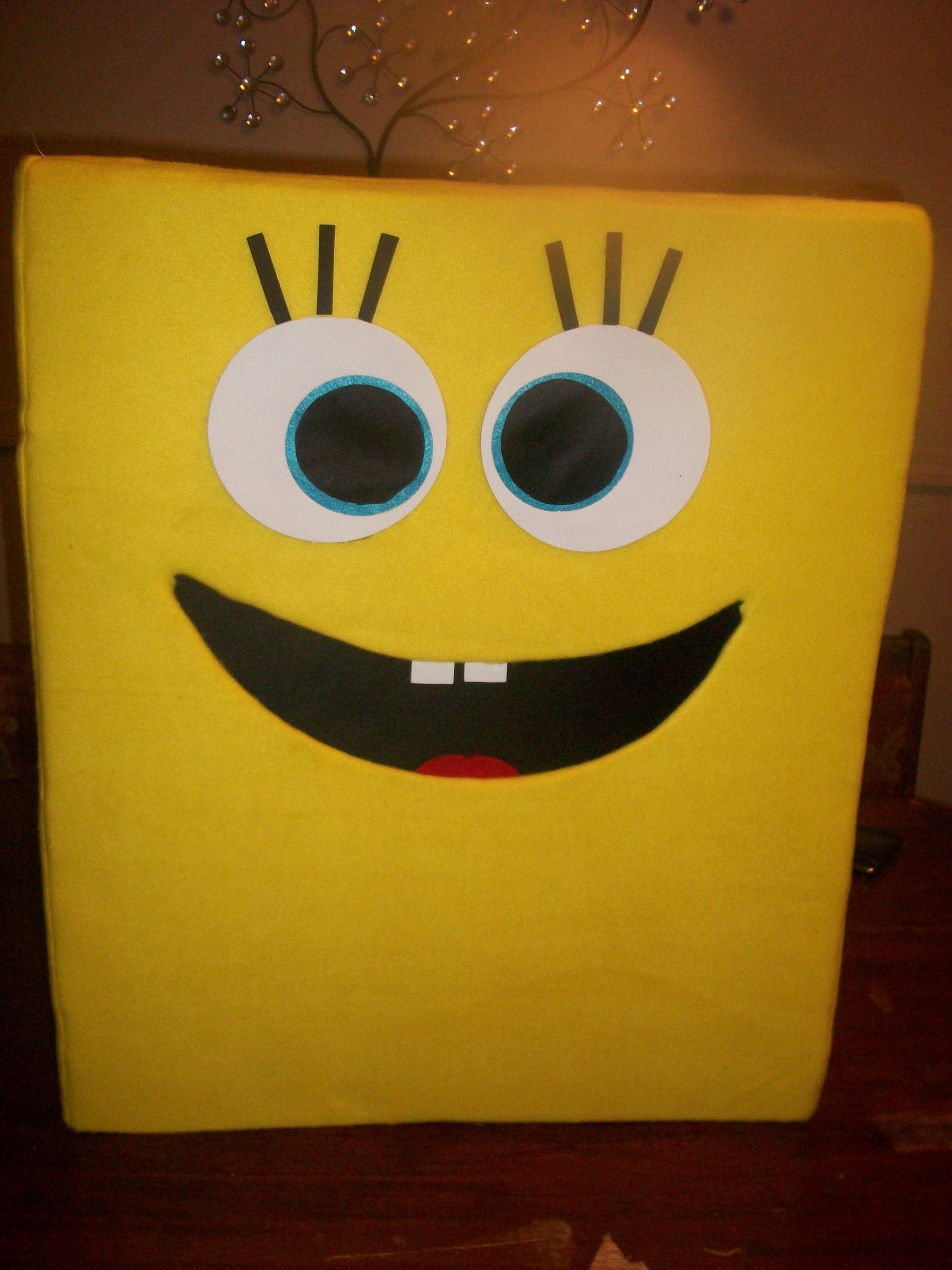 DIY SpongeBob Squarepants Mascot Halloween Costume : 7 Steps (with ...