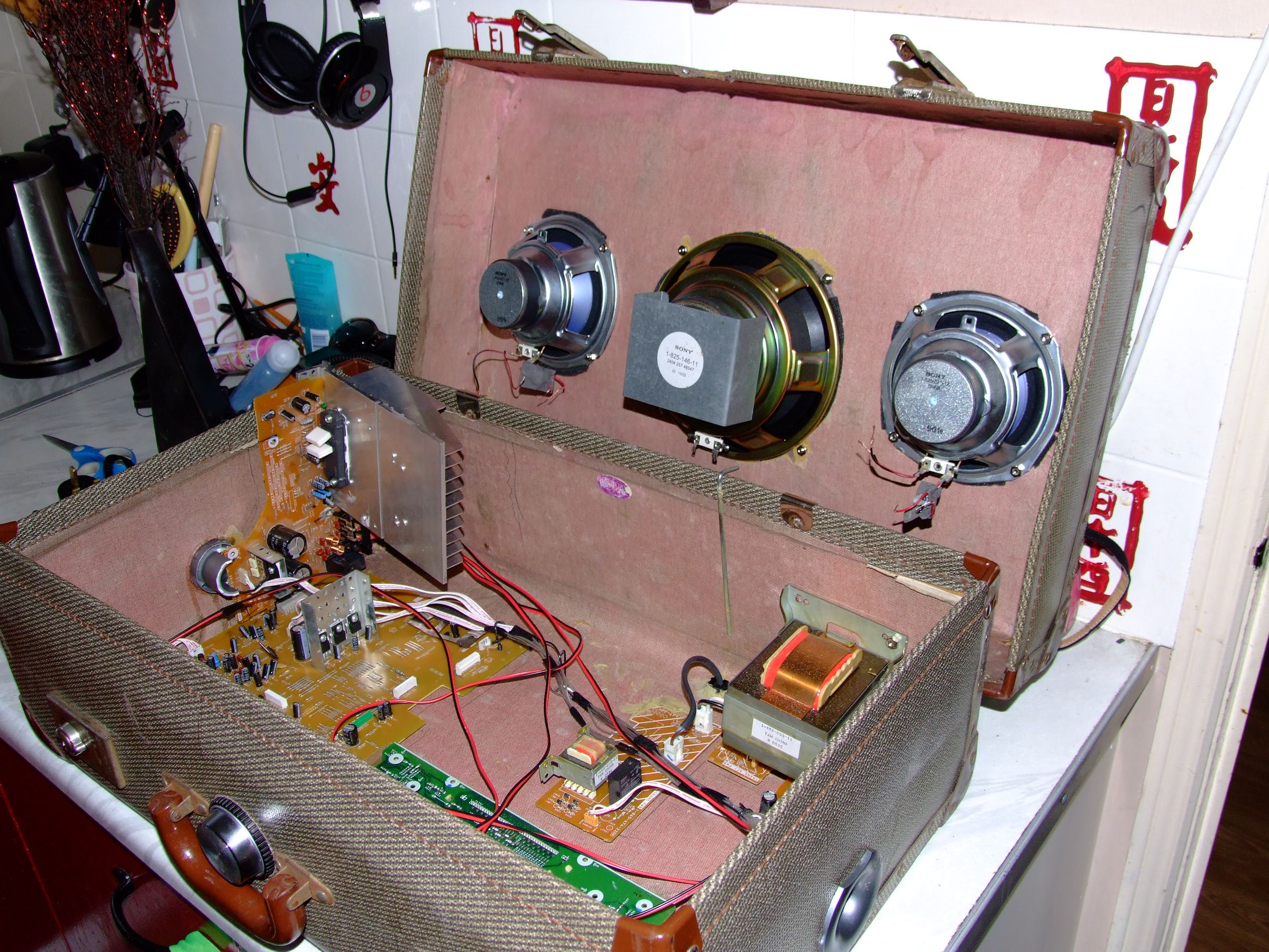 Old Suitcase Transformed Into Amplified Stereo Speaker - Instructables