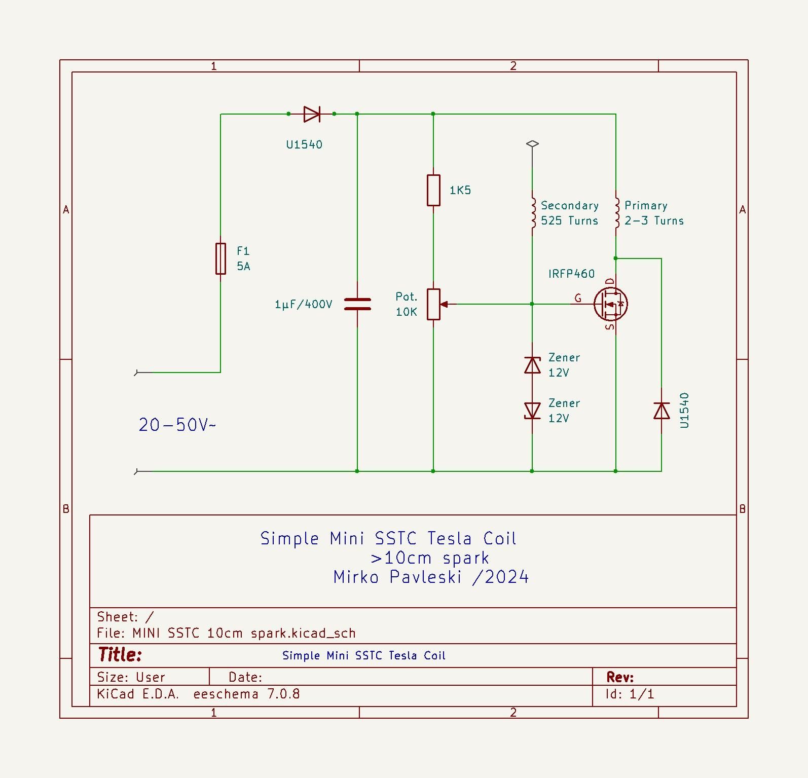 Single Mosfet Mini SSTC Tesla Coil With 10 + Cm Spark : 4 Steps ...