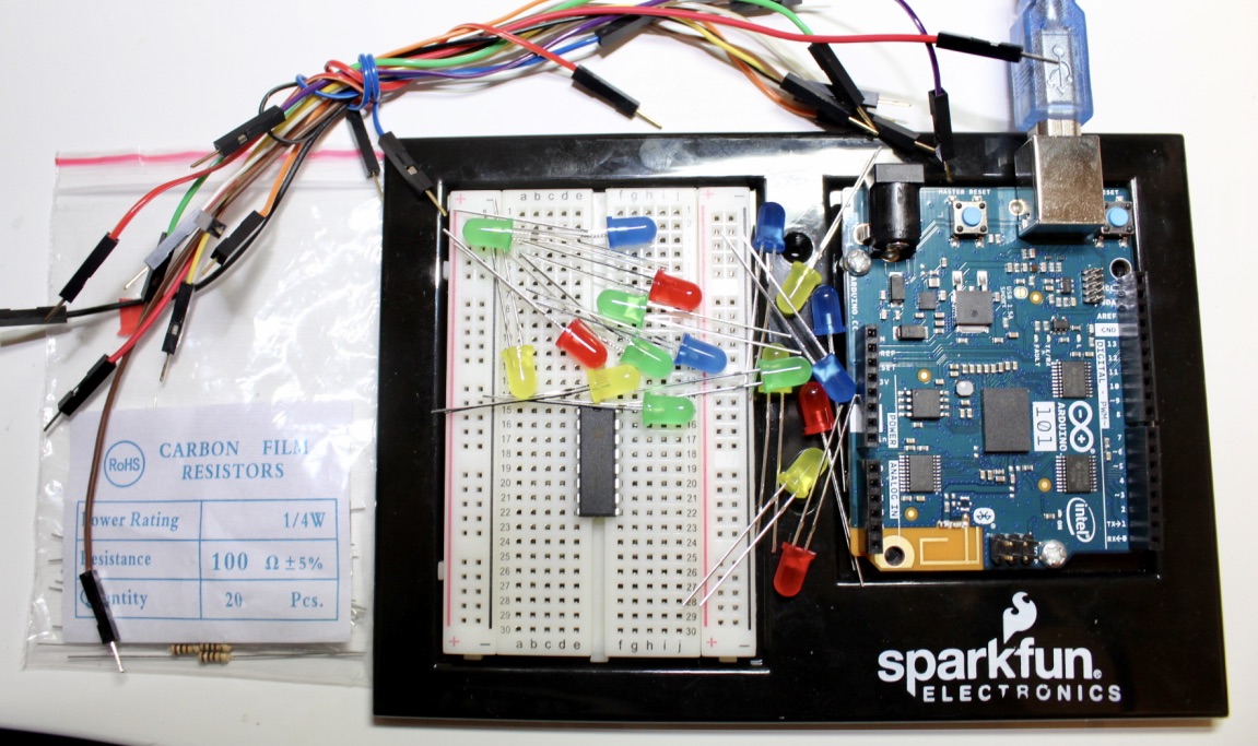 LED Waterfall With a Shift Register and Arduino : 4 Steps (with ...