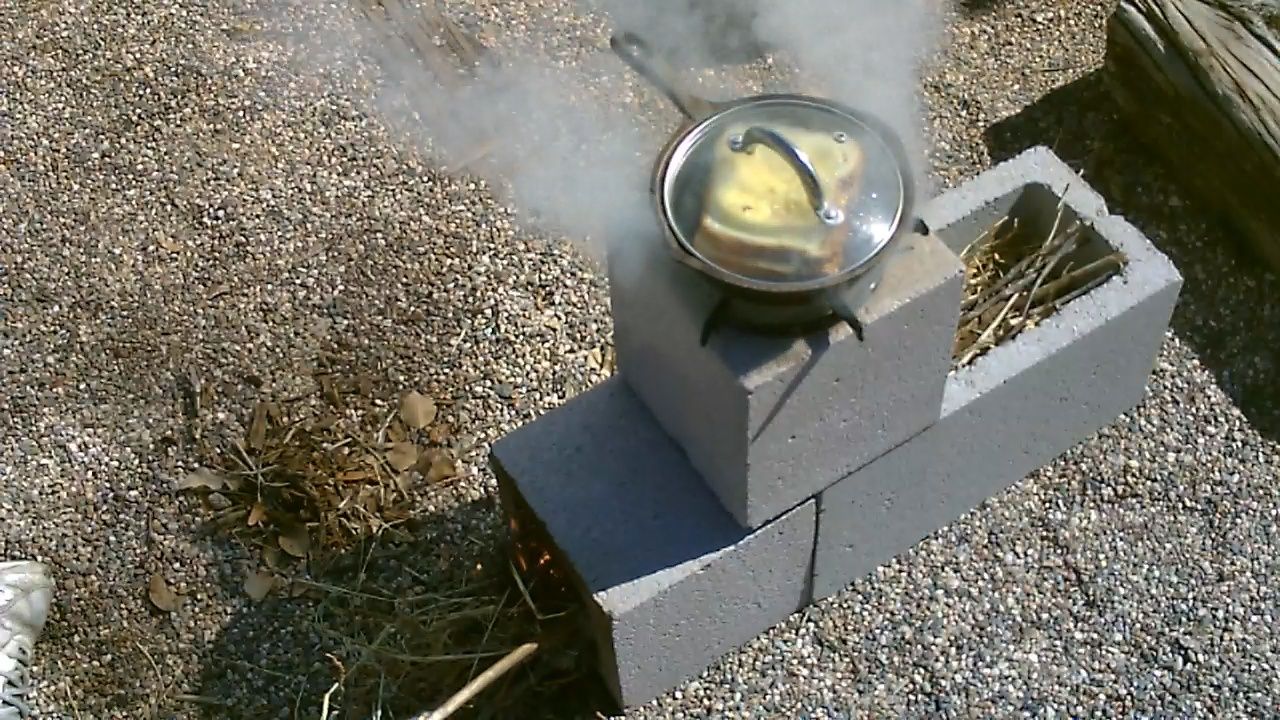 The (3 Block) Rocket Stove! - Concrete Rocket Stove - (and Smoker Too ...
