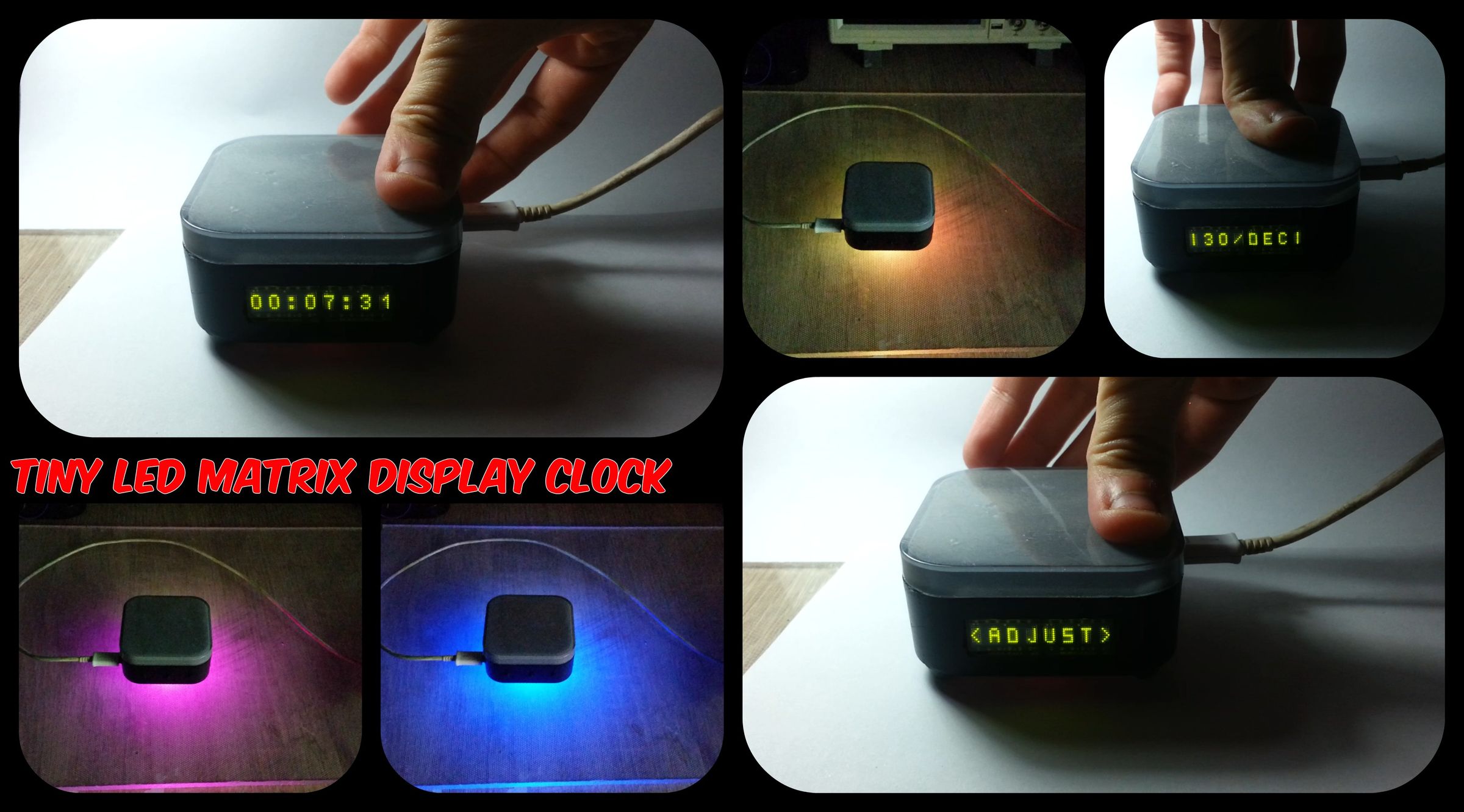 Tiny LED Matrix Display Clock : 8 Steps - Instructables