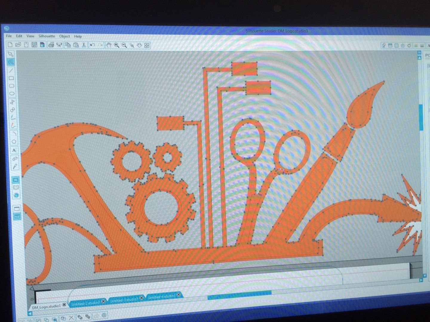 Robot Logo for Cornhole Game Using Silhouette Portrait : 9 Steps ...