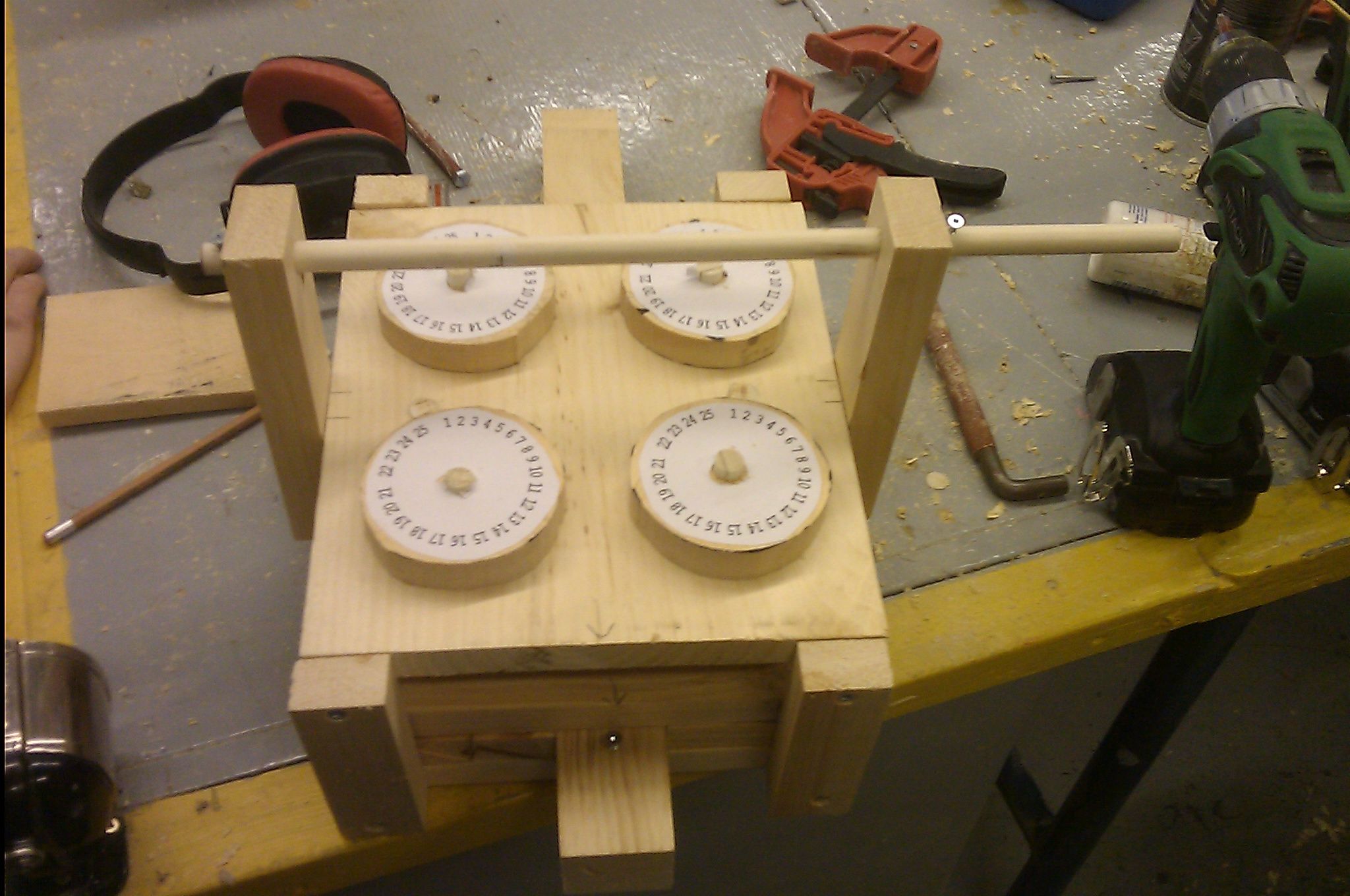 Wooden Dial Combination Lock, With Spring Release and Changable Code ...