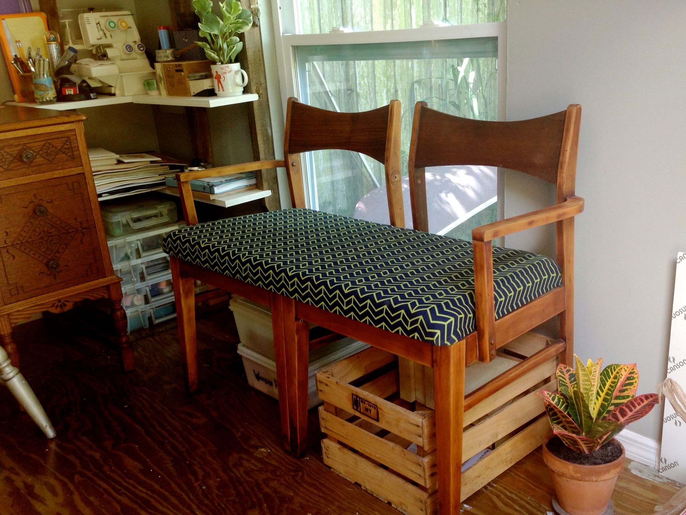 Make a Settee Bench From Two Chairs : 6 Steps (with Pictures ...