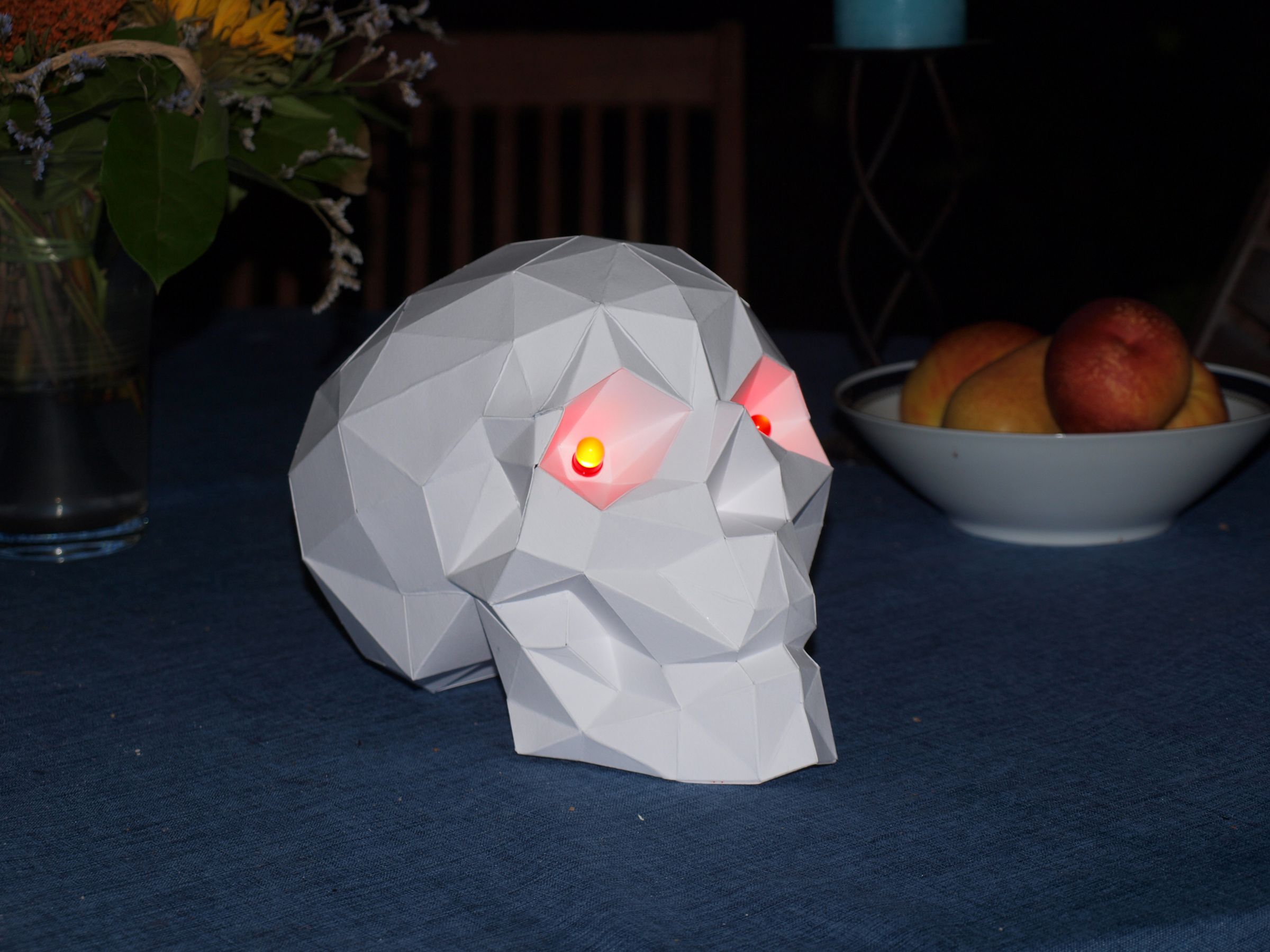Papercraft Skull With Glowing Eyes : 15 Steps (with Pictures ...