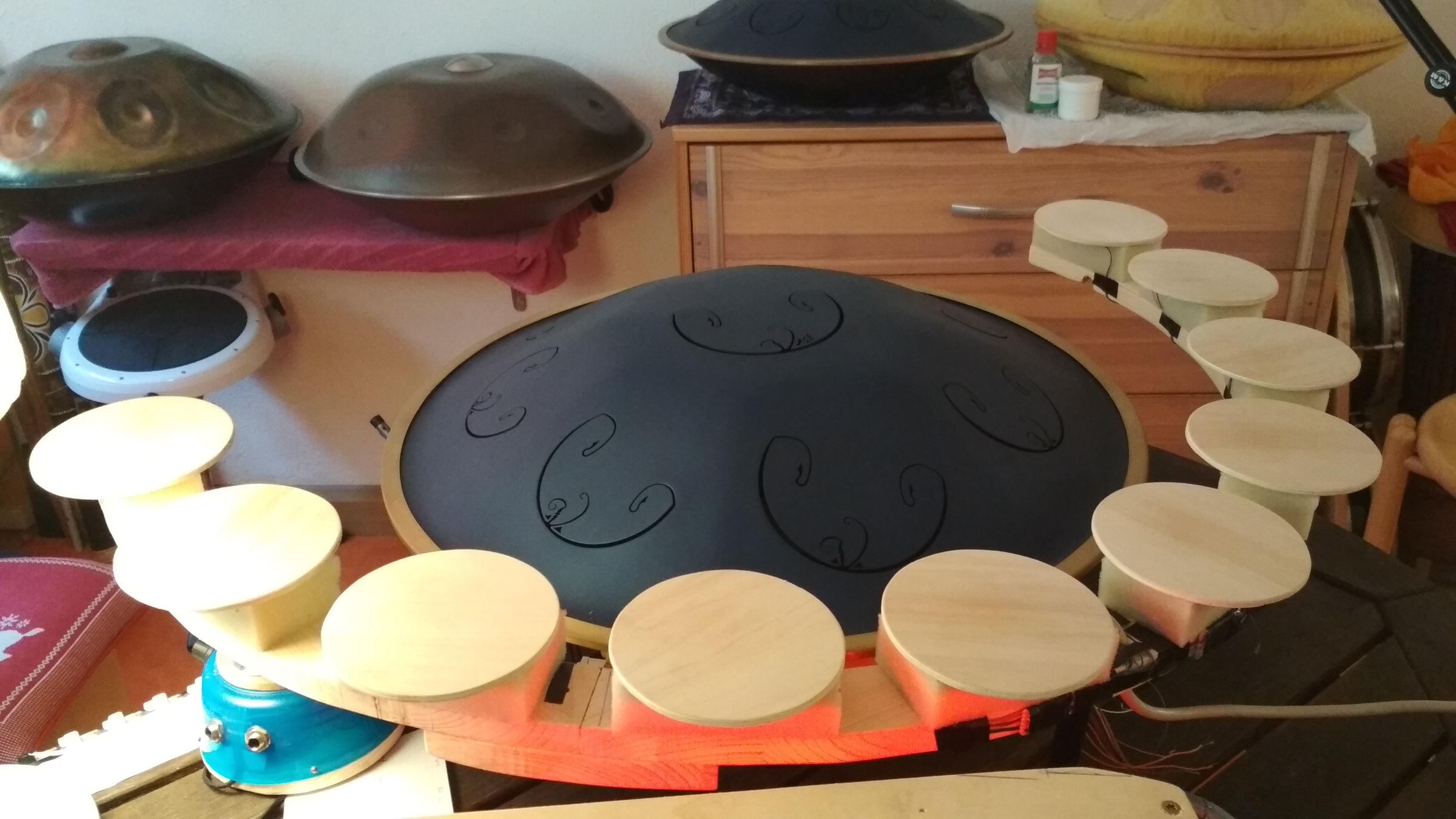 MIDI Handpan With 19 Tonefields on Upper and Down Side... : 16 Steps ...