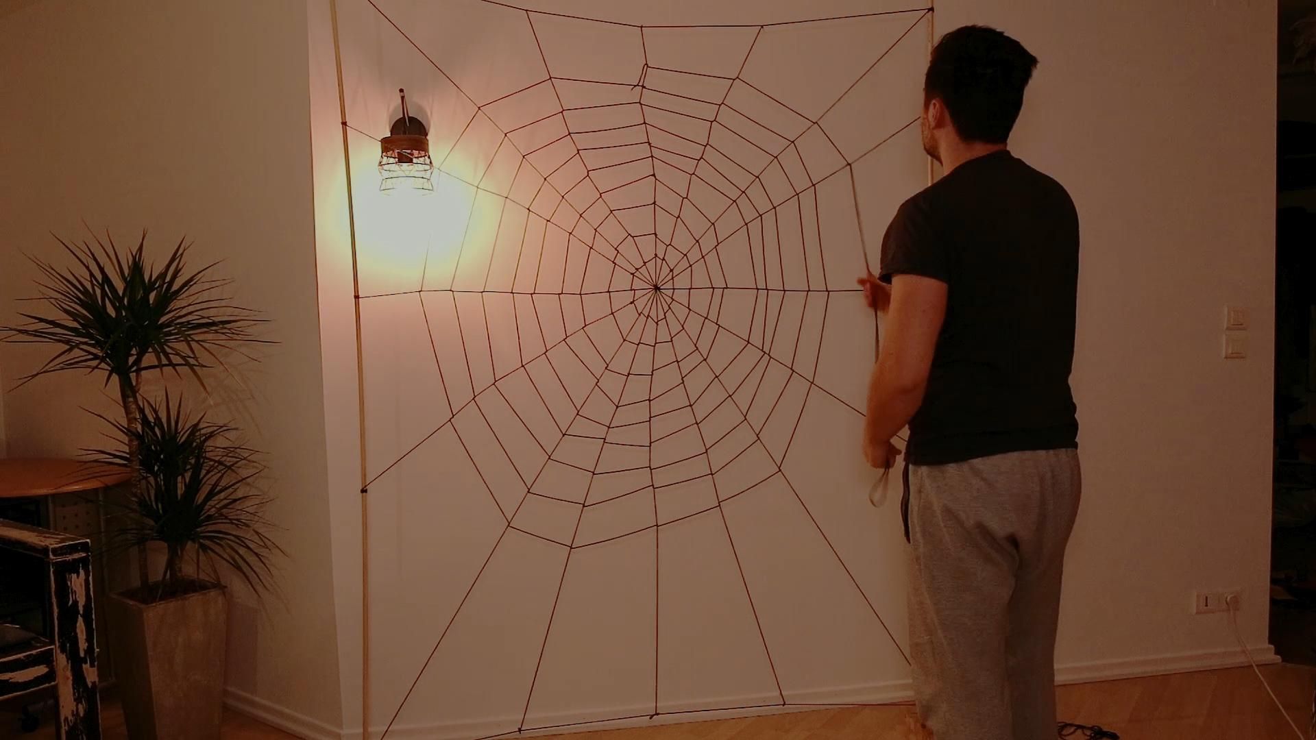 How to Make a Easy Dismountable Spider Web - Halloween Decorations DIY ...