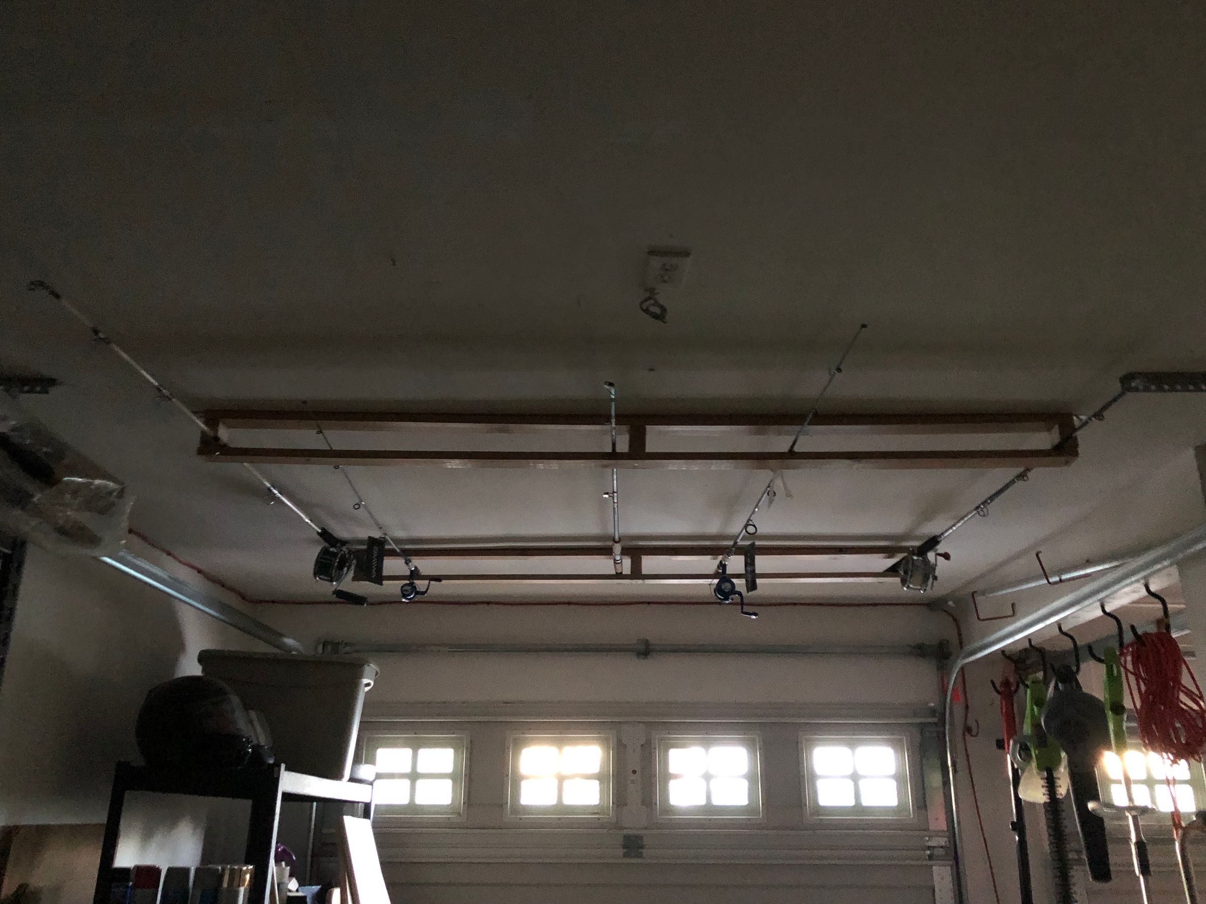 Simple Overhead Fishing Rod Rack - Instructables