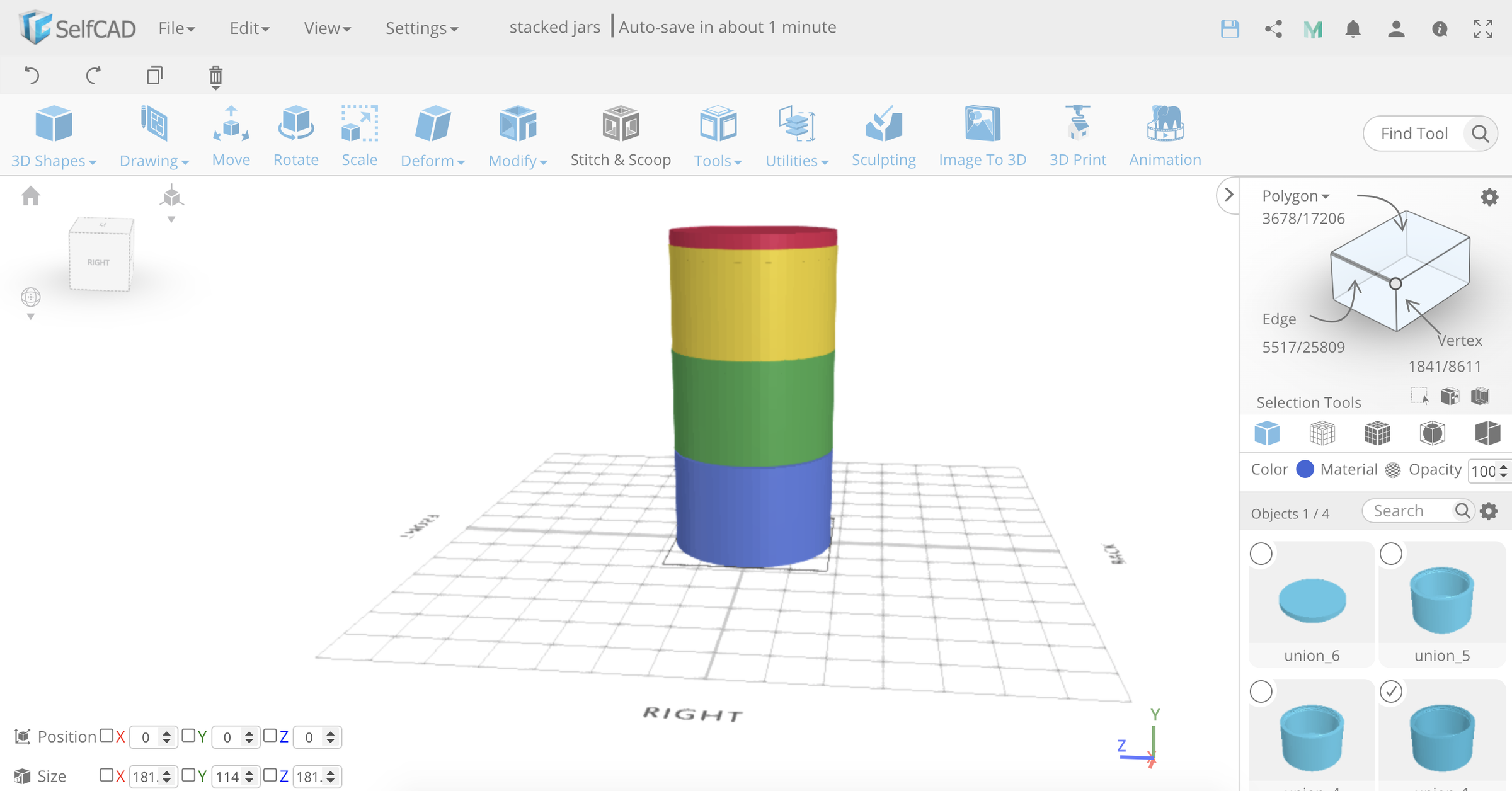 Learn SelfCAD- an Online 3D Modeling Software: Designing Stackable Jars : 14 Steps - Instructables