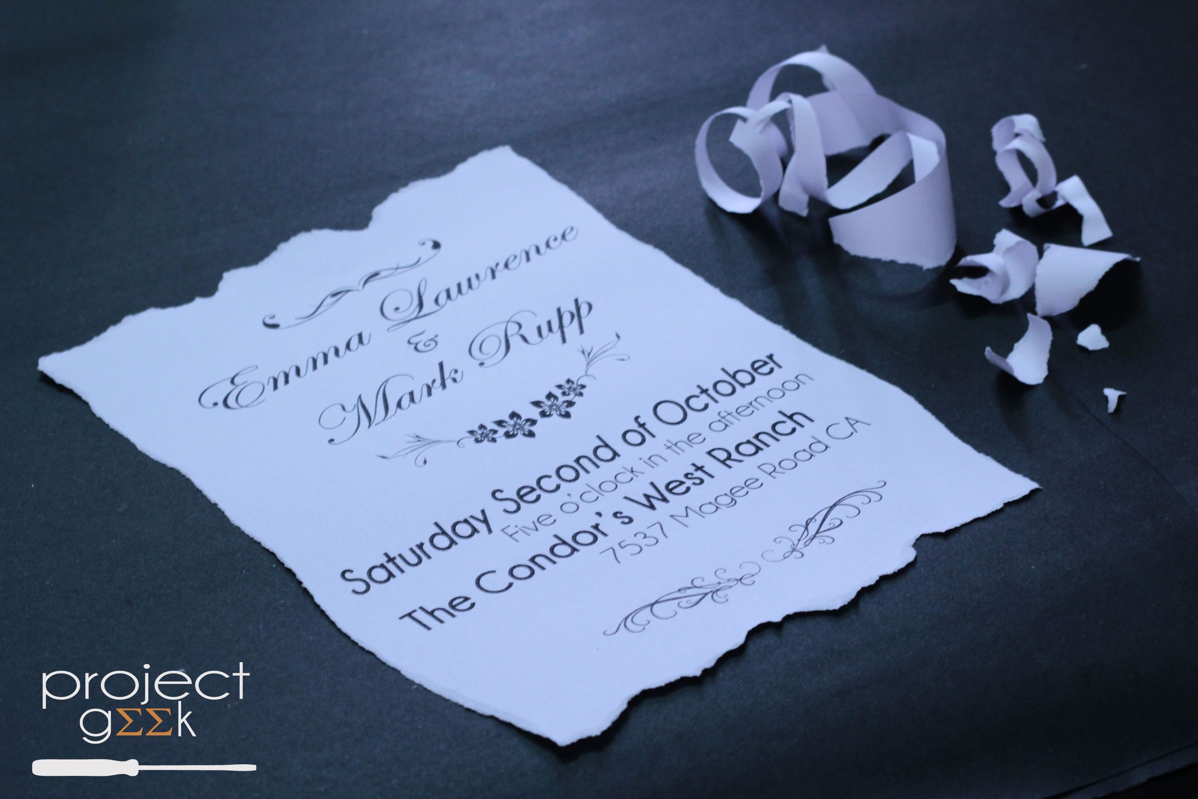 Vintage Old Paper Wedding Invitation - Project Geek #4 : 4 Steps (with ...