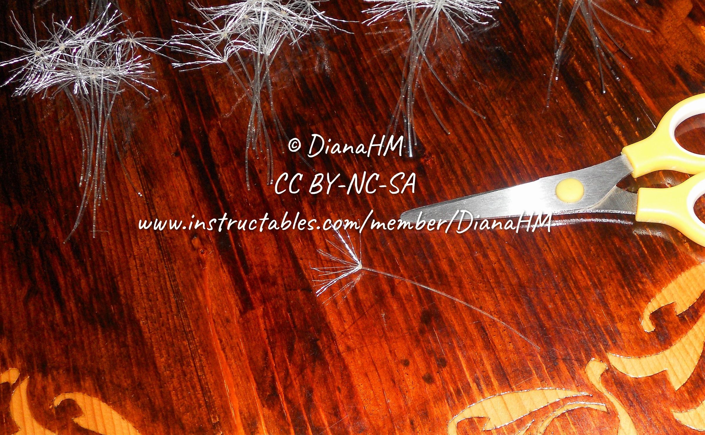 Delicate Dandelion Made of Ribbon, Glue and Fishing Line : 7 Steps ...