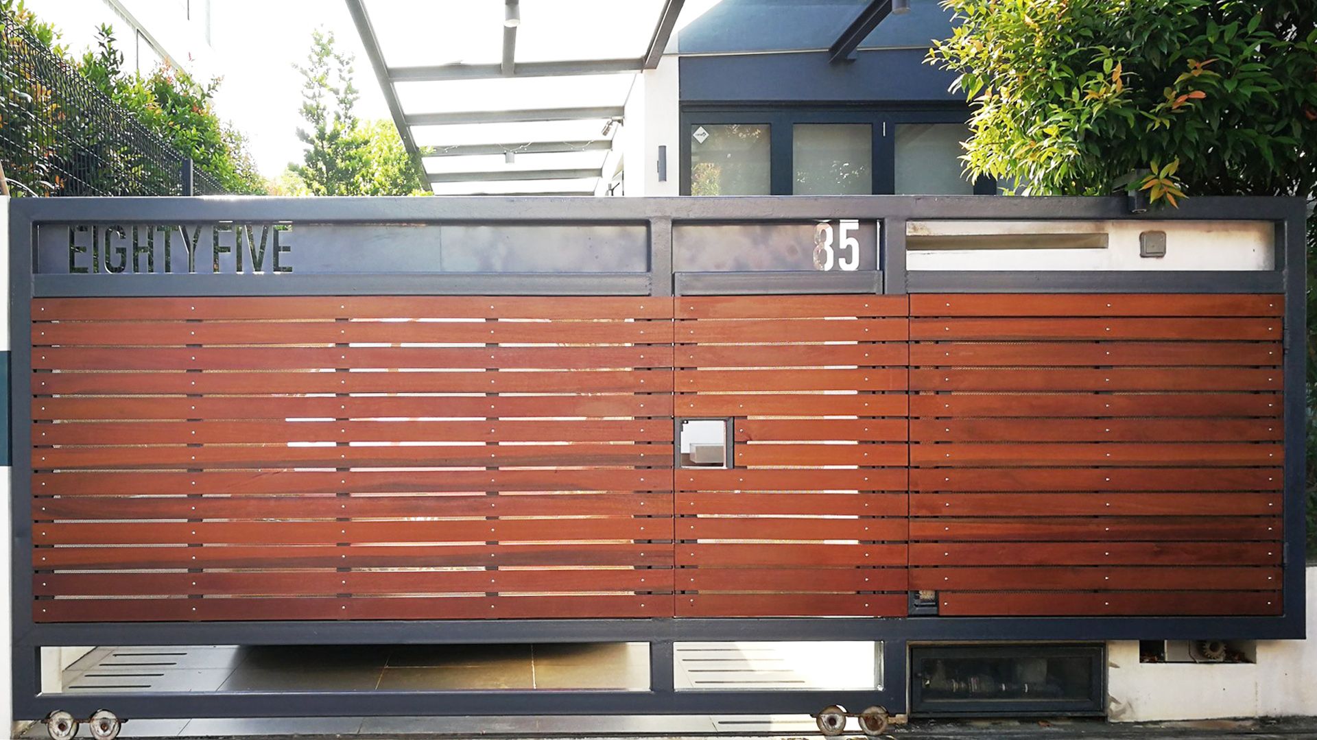 Gate Upgrade With Hardwood Slats and Cut-out House Numbers : 11 Steps ...