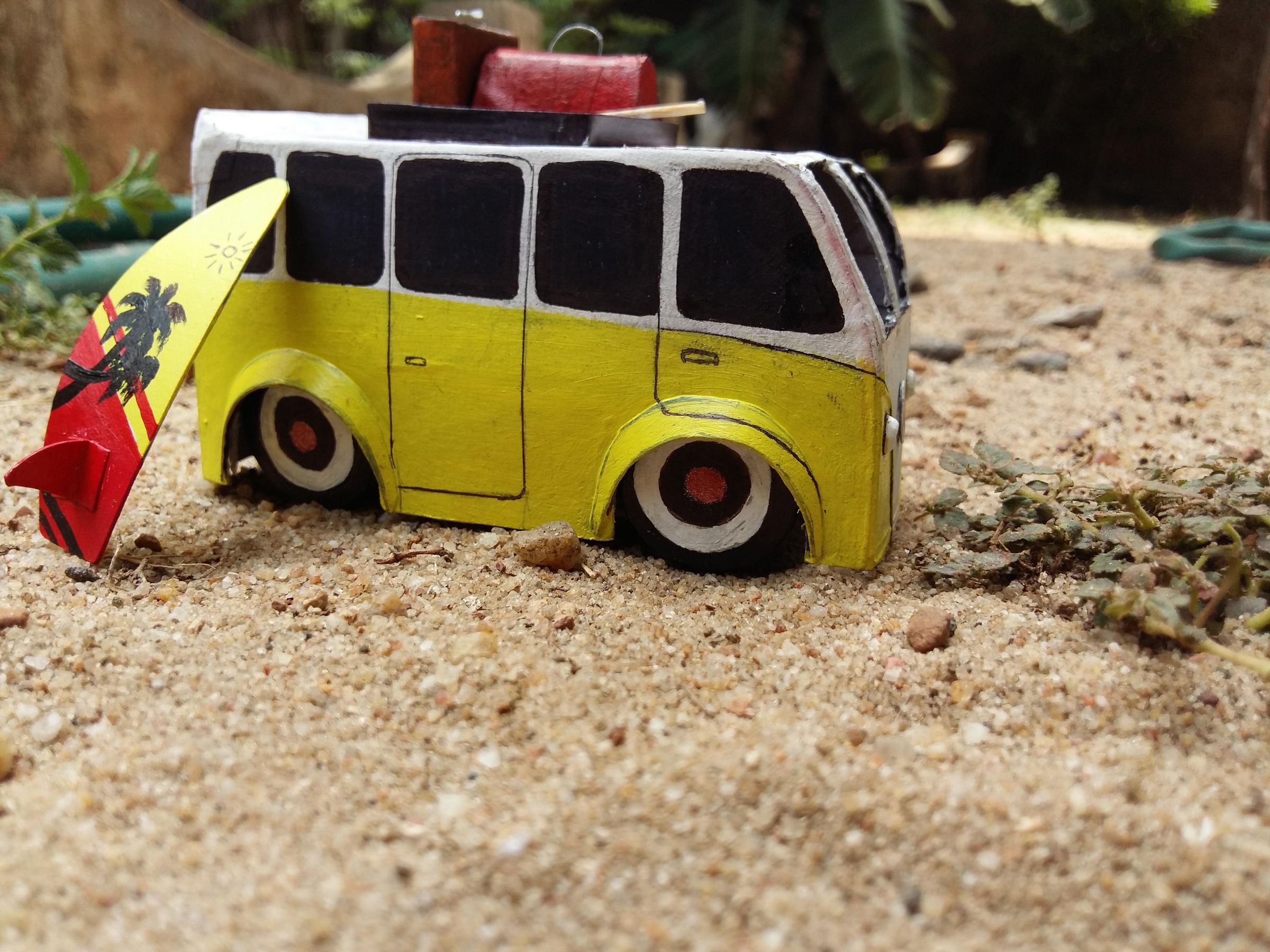 VW Mini Bus Model From Cardboard Box : 7 Steps (with Pictures ...