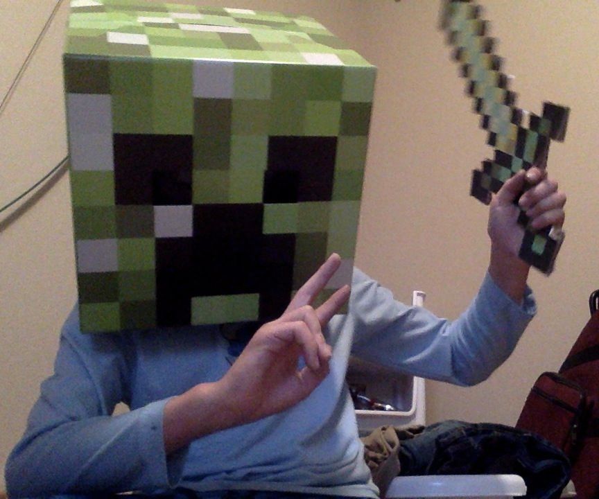 How to Be a Creeper With a Gold Sword : 3 Steps - Instructables