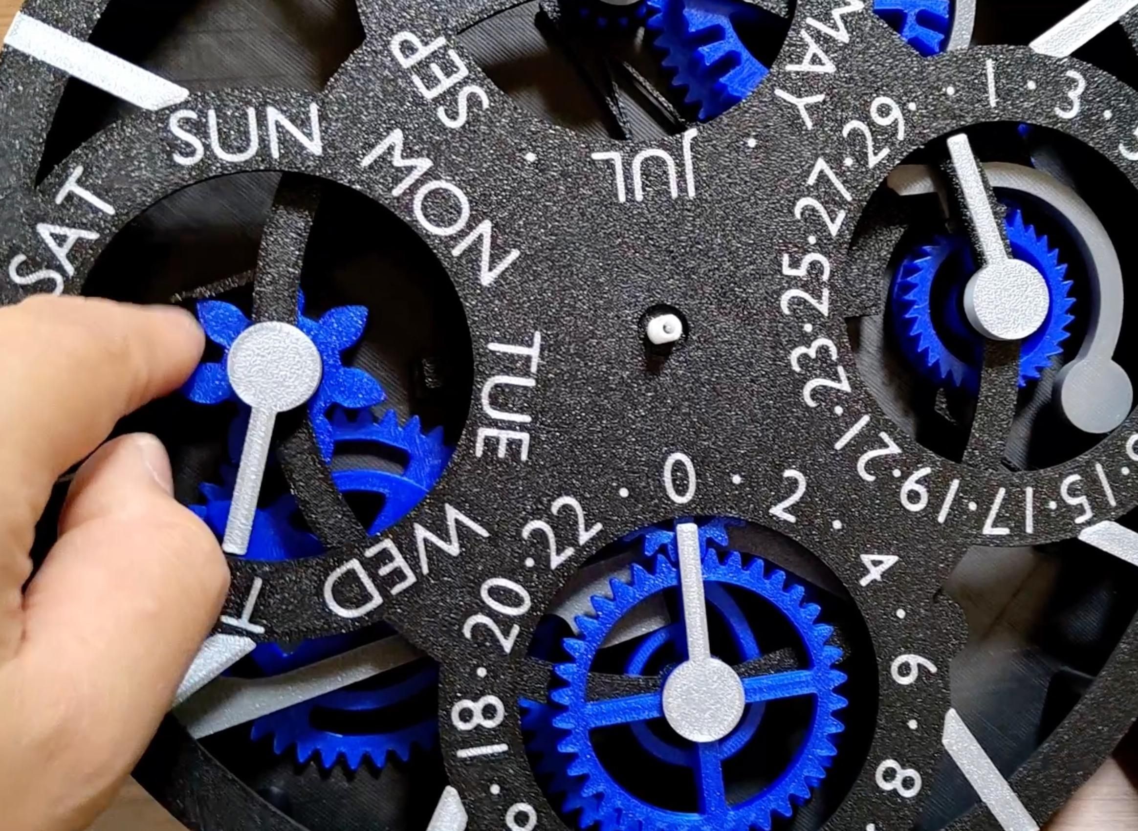 3d Printed Perpetual Calendar Clock Ver 2 9 Steps With Pictures