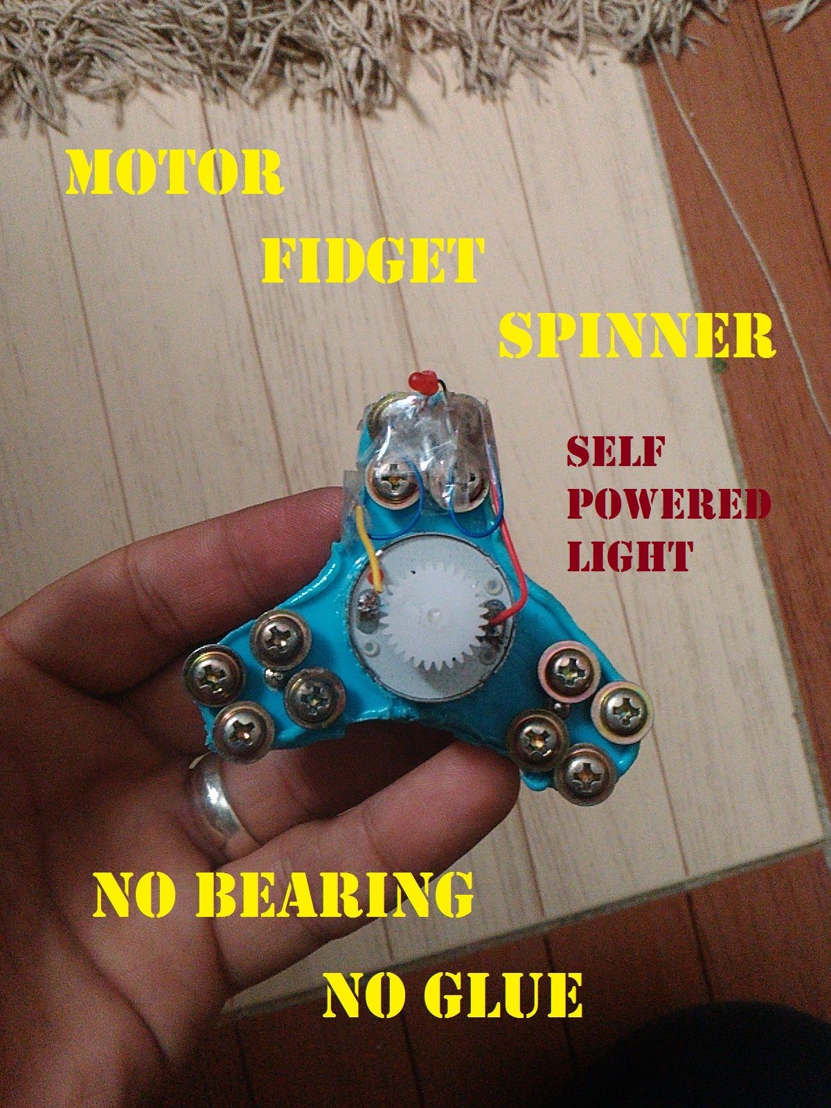 Light Fidget Spinner Using DC Motor. No Bearing. No Glue Needed : 3 ...