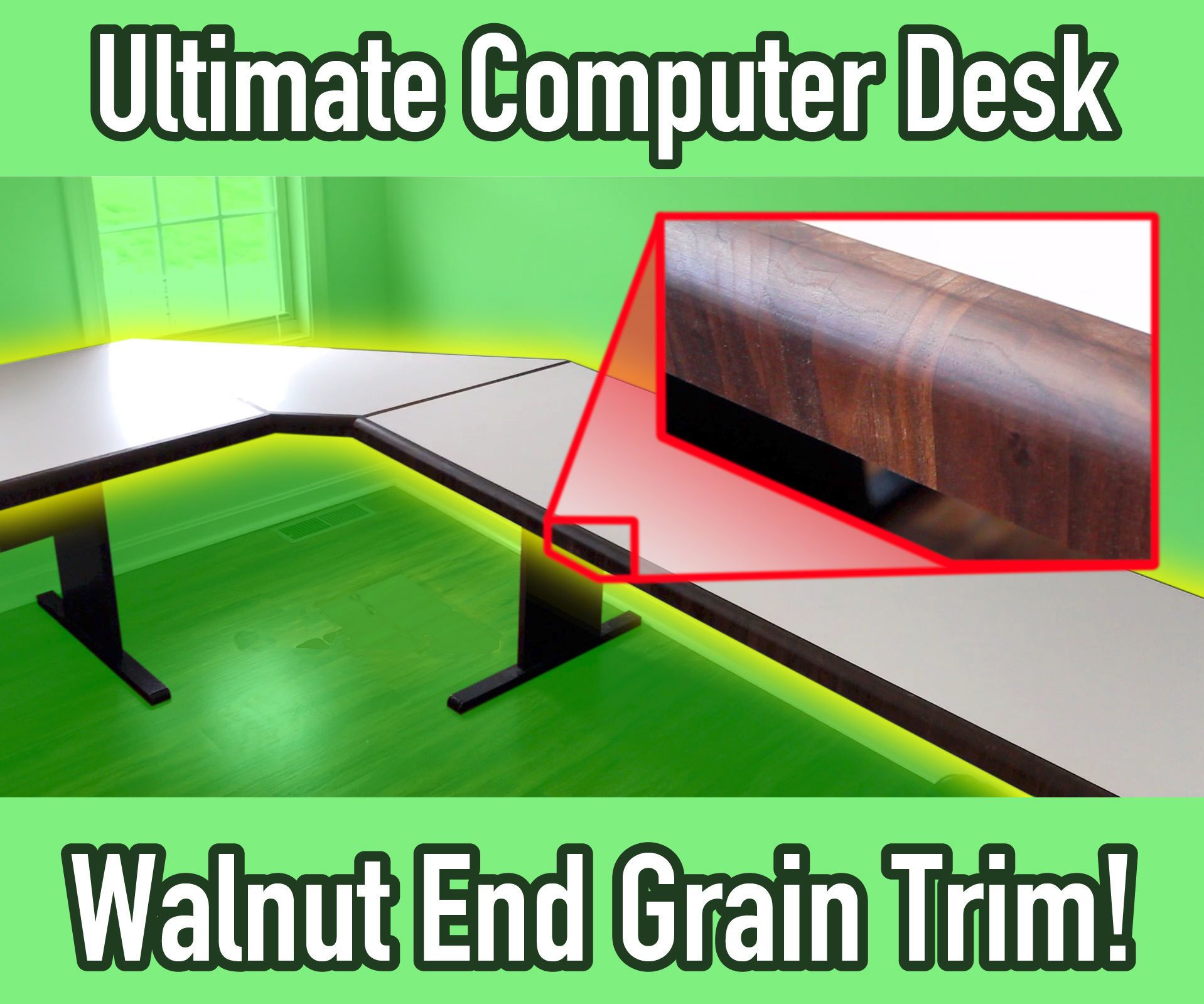 Ultimate Computer Desk With Walnut End Grain Trim : 11 Steps (with ...