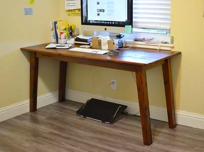 DIY Mid Century Modern Computer Desk With Reclaimed Wood : 16 Steps ...