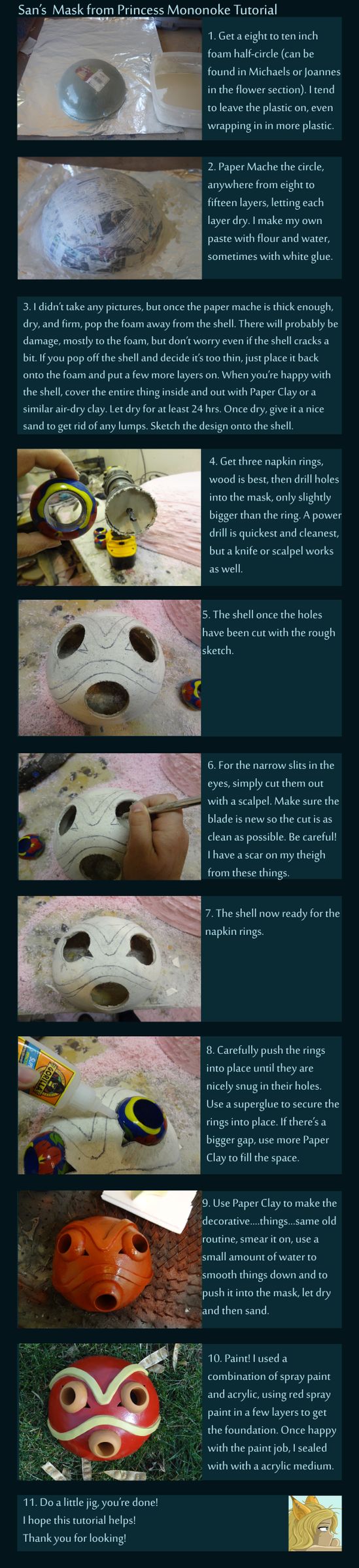 Princess Mononoke San Mask Tutorial