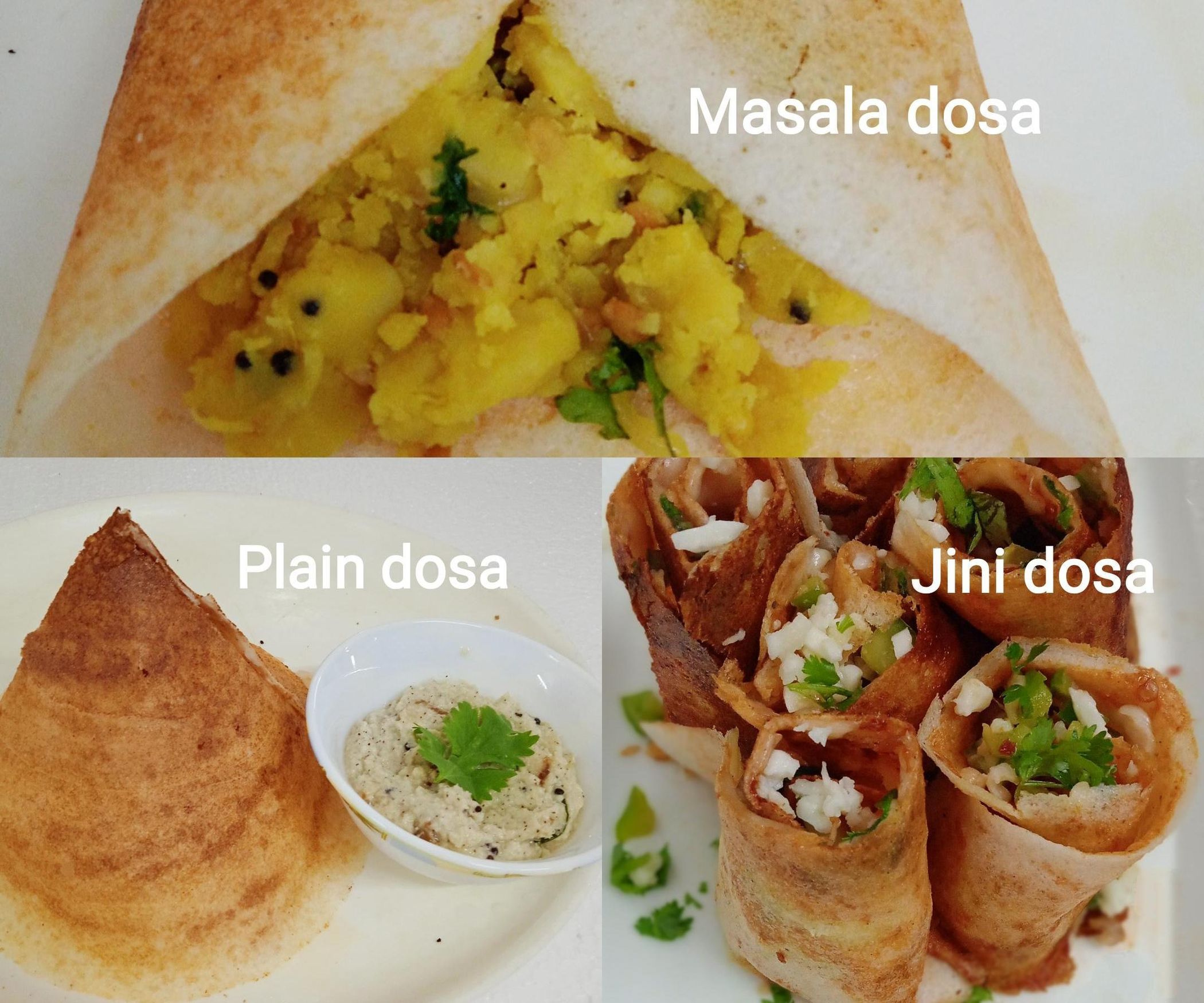 Dosa | Plain Dosa, Masala Dosa and Jini Dosa From a Single Batter : 18 ...