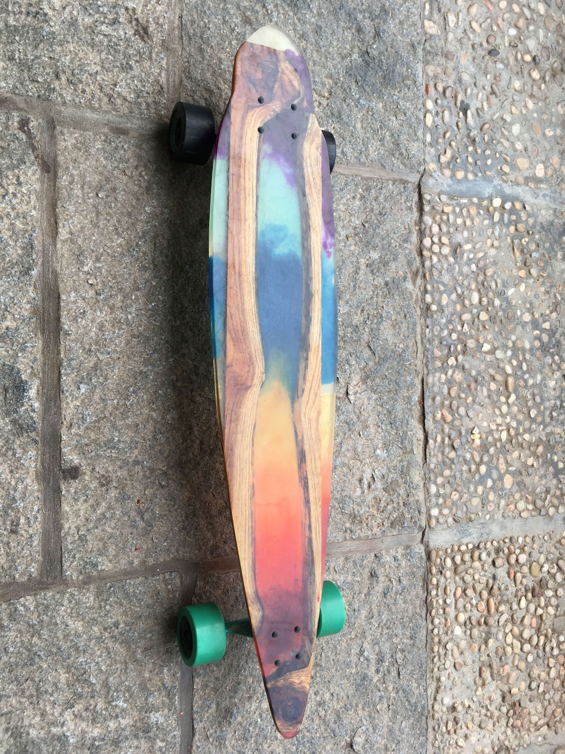 Rainbow Glow in the Dark Longboard Made With Wood and Epoxy : 11 Steps ...