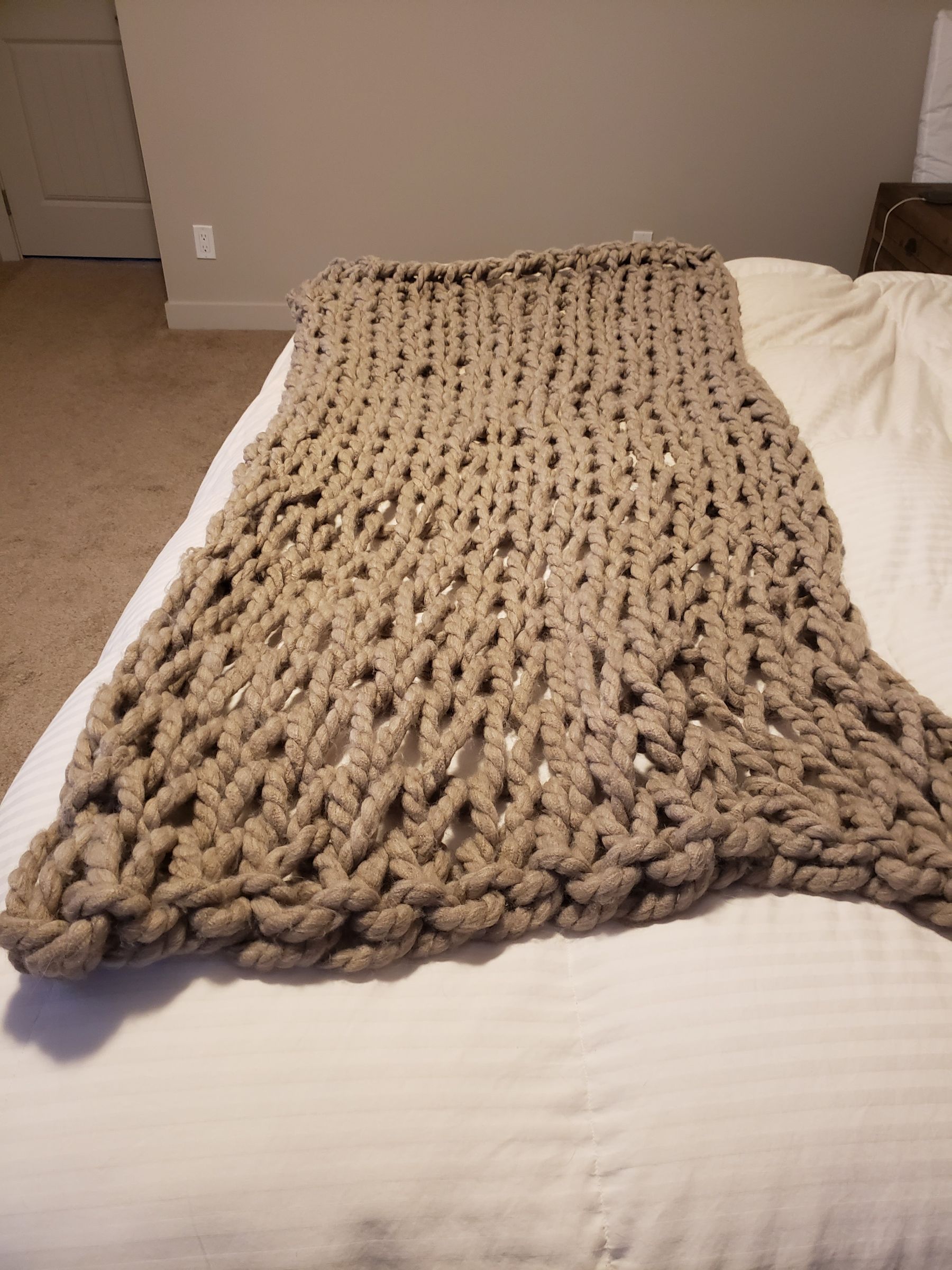 Easy Chunky Hand-Knitted Blanket in One Hour : 9 Steps (with Pictures ...