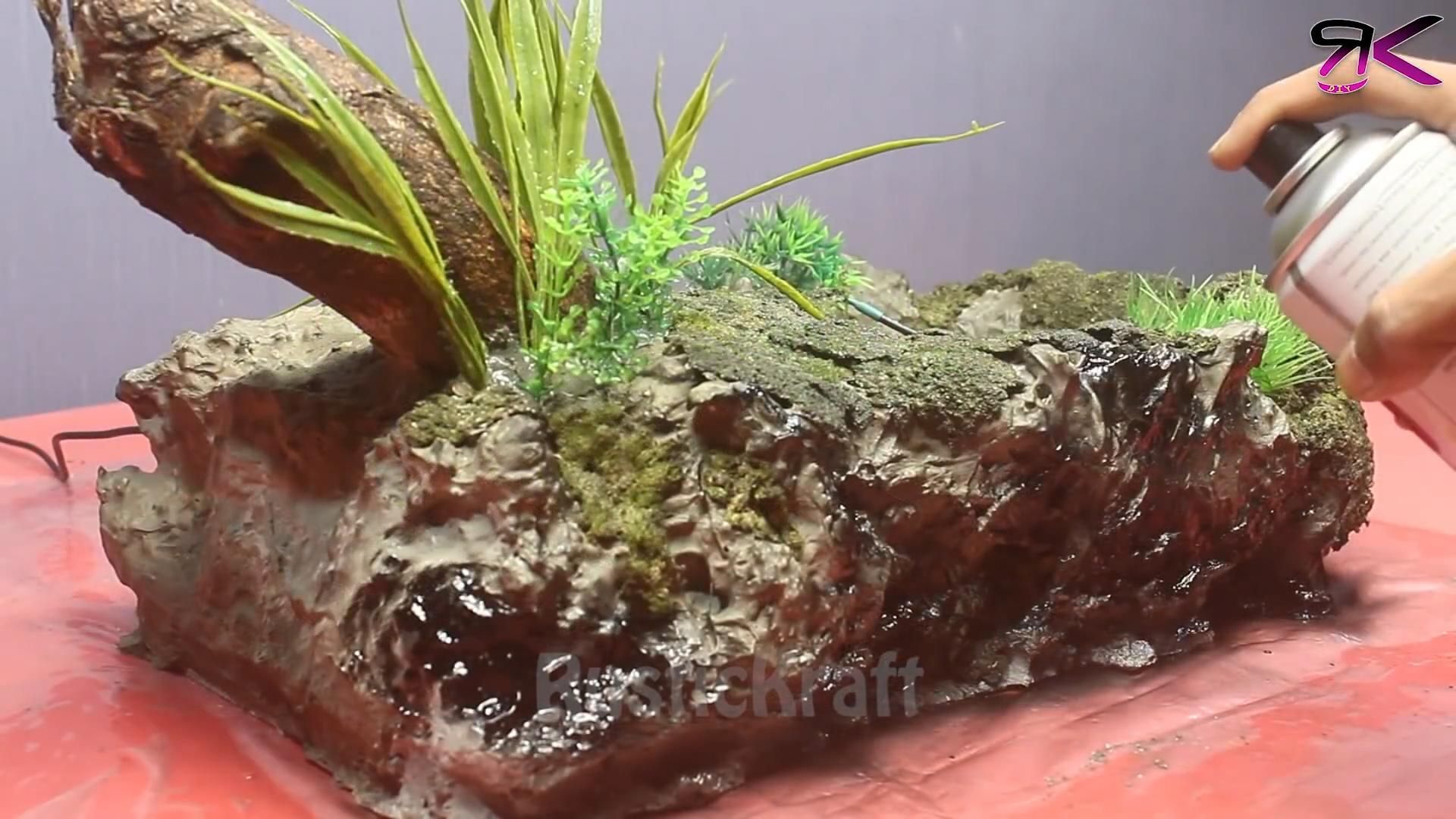 Crafted Broken Branch Waterfall Fountain | How to Make Waterfall (DIY ...