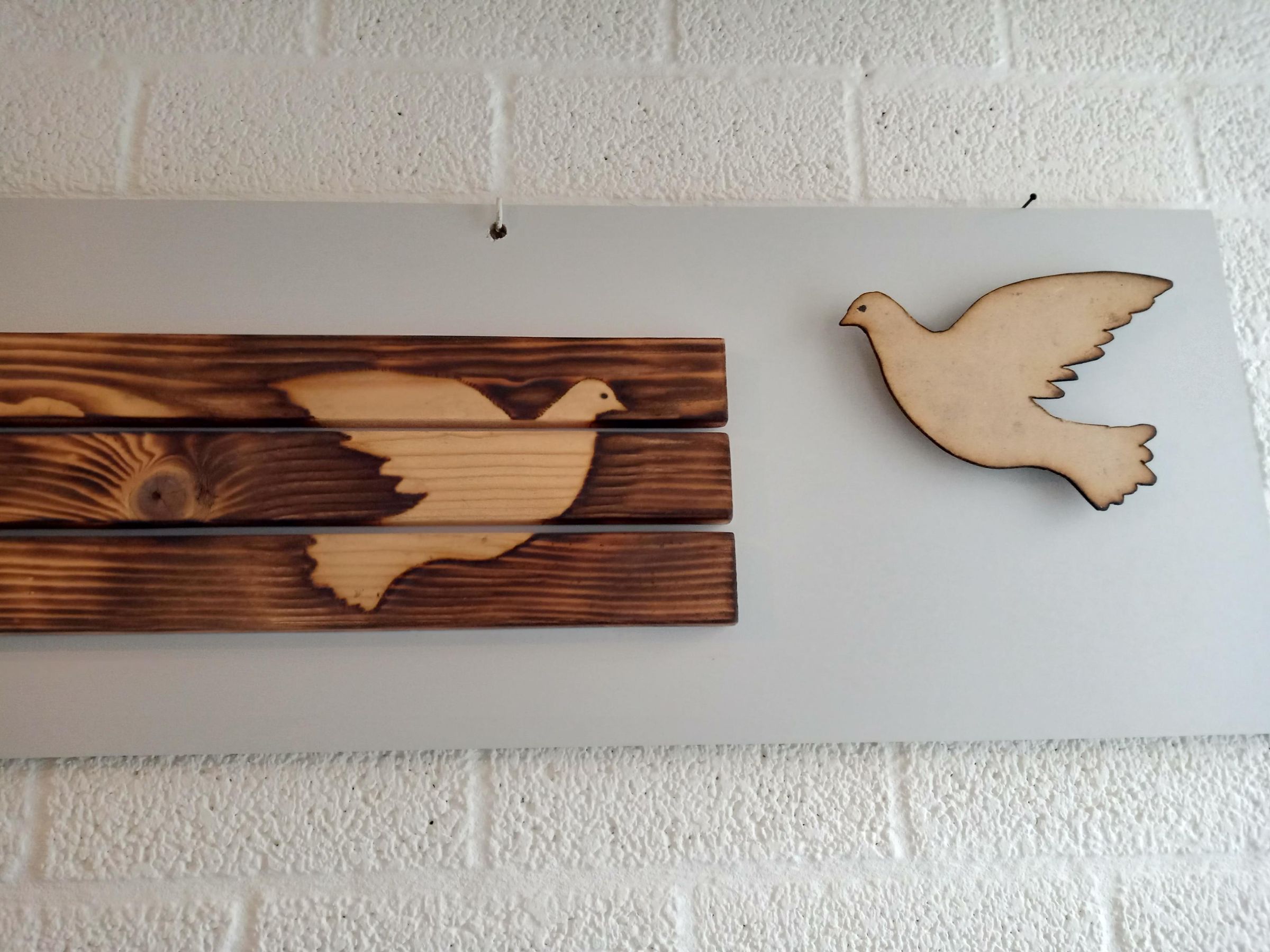 Pigeons at Sunset: Easy Burned Wood Decoration Project : 9 Steps (with ...