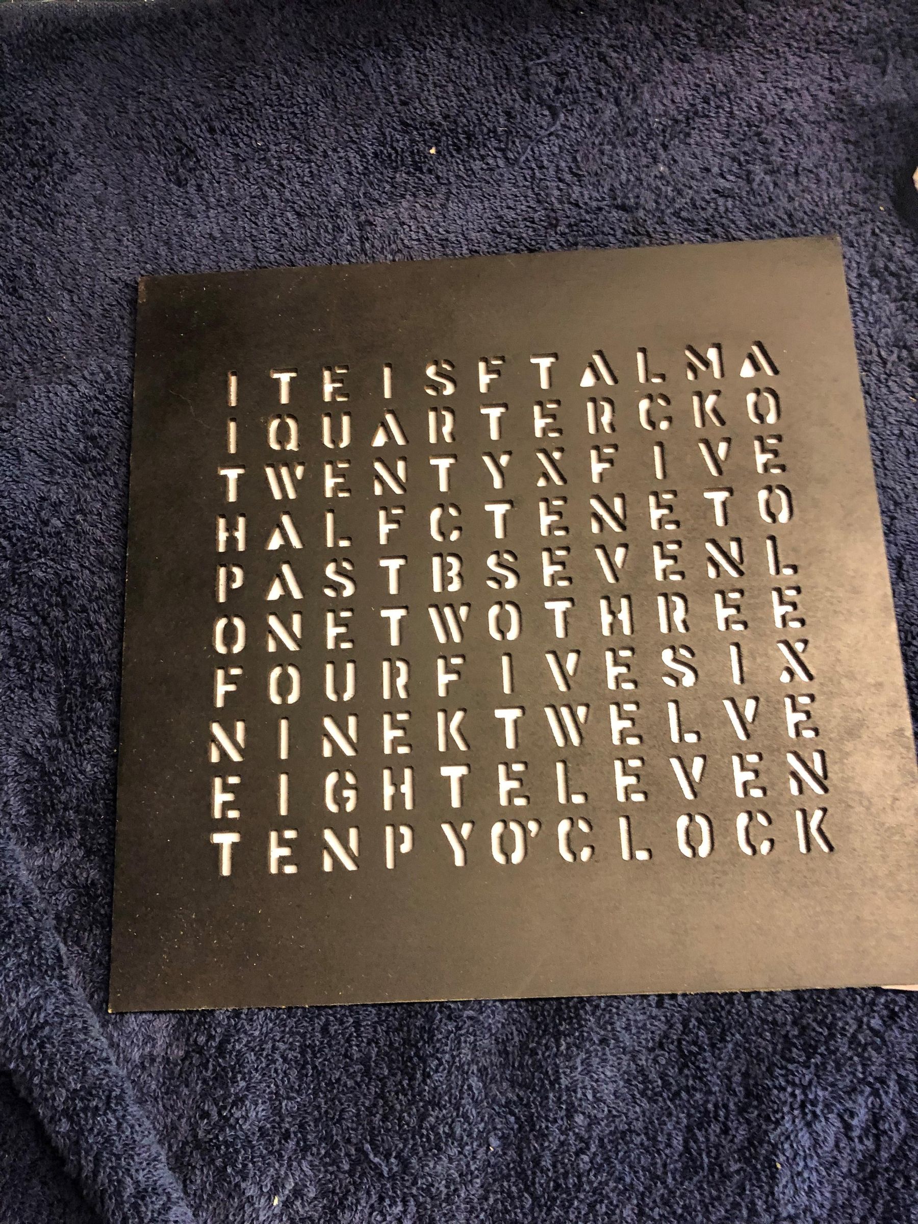 Word Clock,Arduino LED Animated Rainbow Word Clock Using WS2812b Strip ...