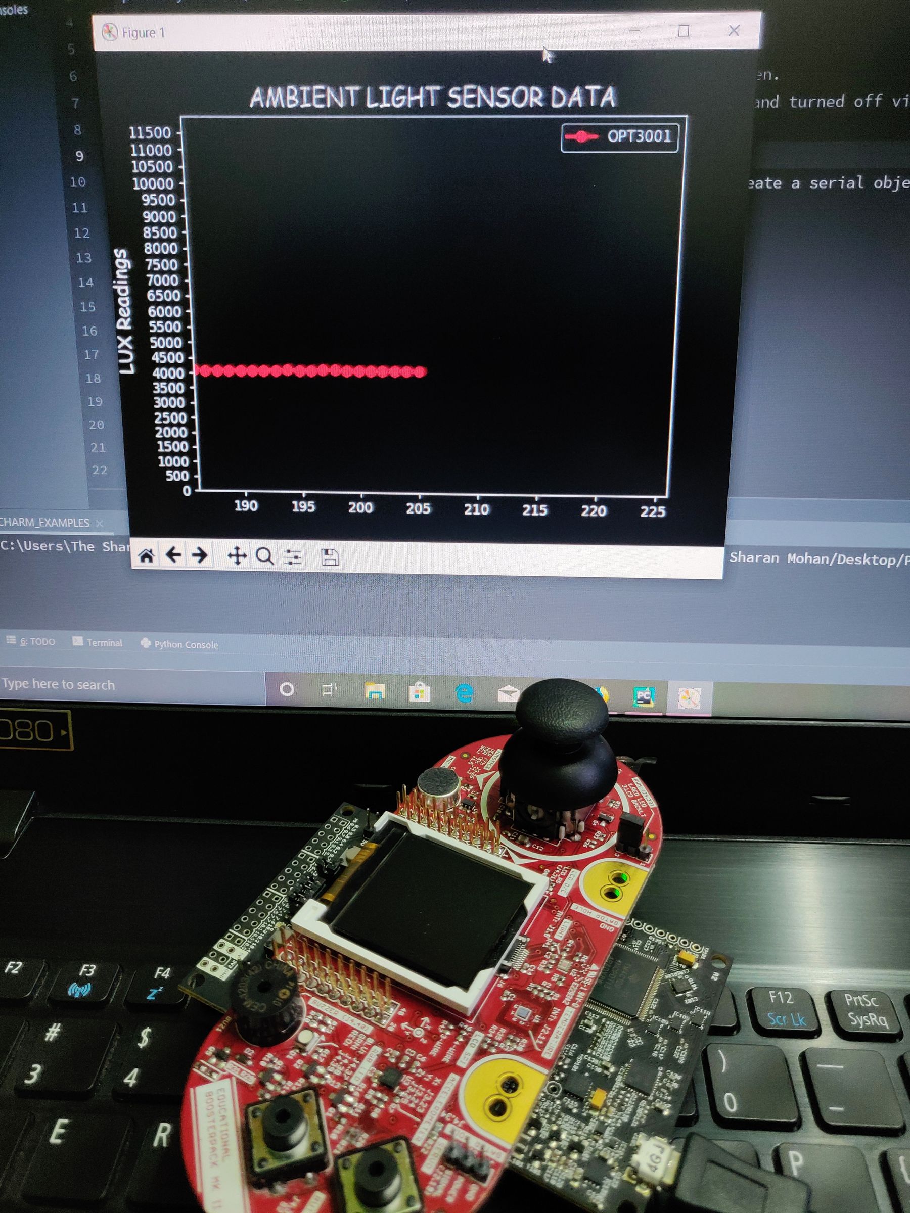 Visualizing Ambient Light Sensor (OPT3001) Data Using Matplotlib + MSP432 LaunchPad : 8 Steps ...