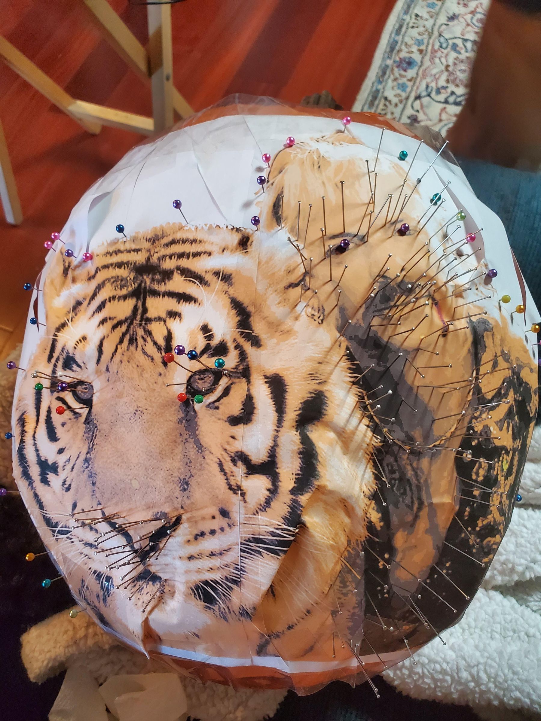 Tiger Face Pumpkin Stencil