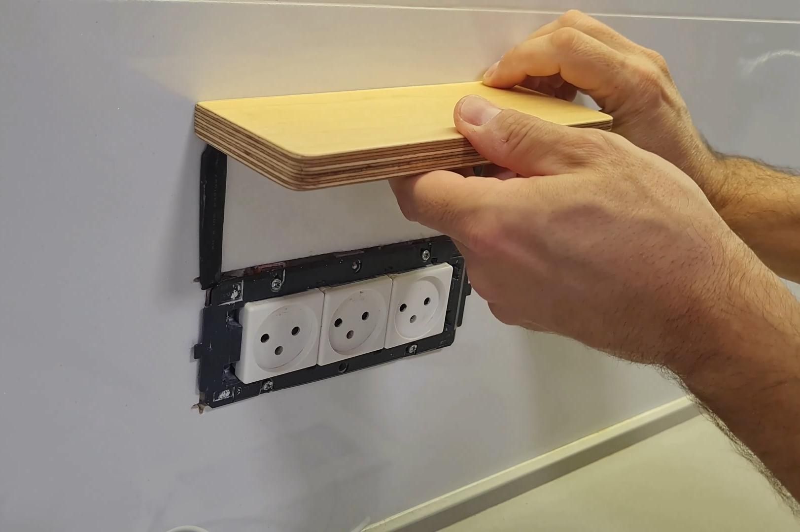 Small Wooden Floating Shelf HACK - NO Drilling NO Glue | Google Nest ...